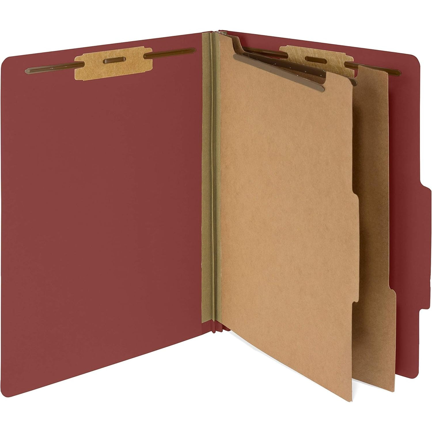 10 Red Classification Folders - 2 Divider - 2 Inch Tyvek Expansions ...