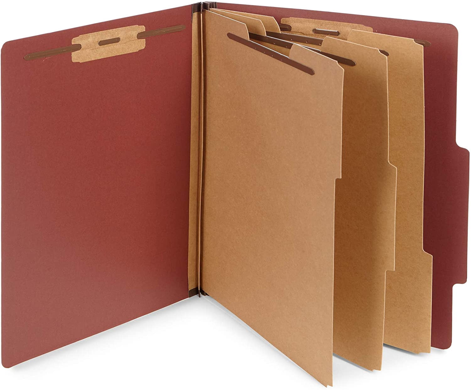 10 Red Classification Folders, 3 Dividers, Letter Size with 2 Inch ...