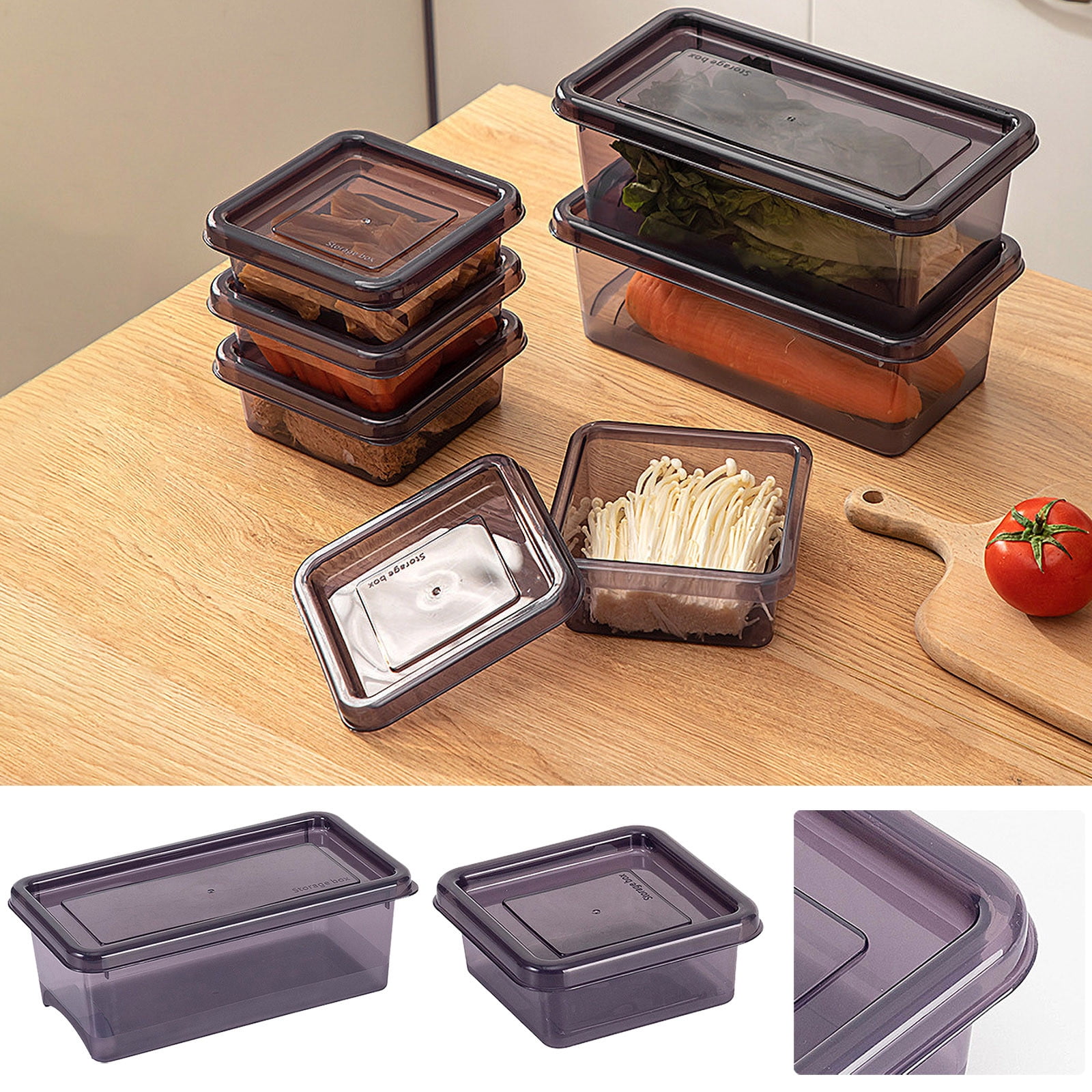 Under 10, Refrigerator Fresh-Keeping Box, Food Grade Sealed Transparent ...