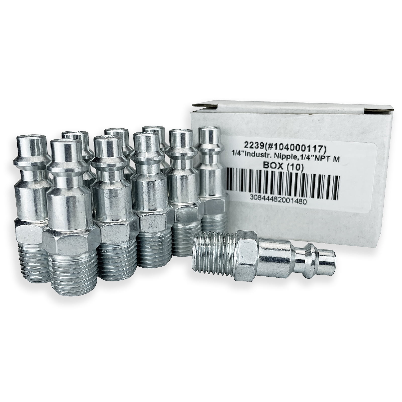 10 Rema Industrial Style 1/4 in NPT Male Coupler Nipples for Shop Air ...
