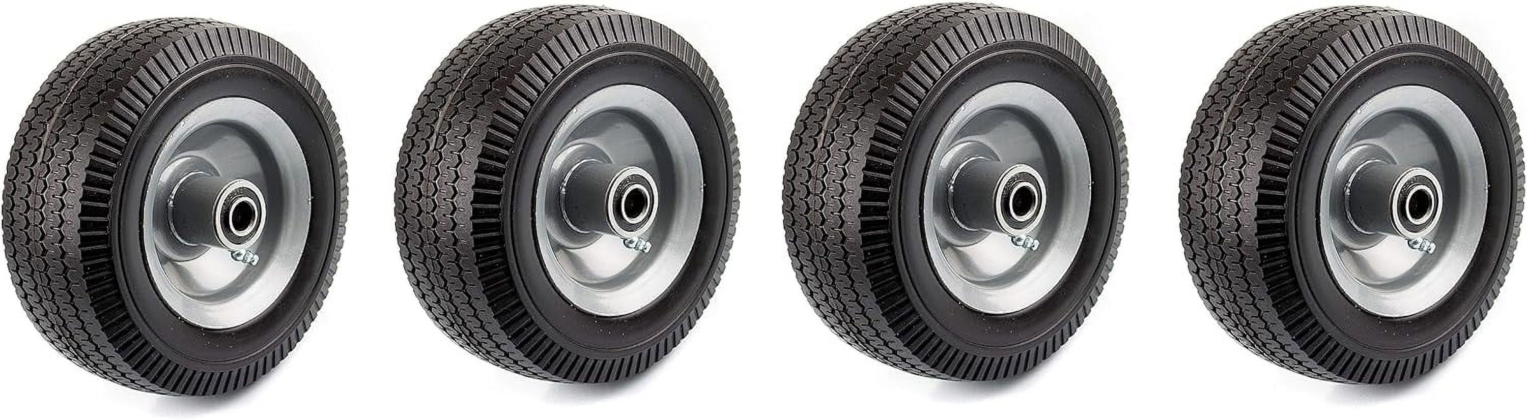 10" Replacement Tires for Garden Including Cart - 4 PACK (Flat Free ...