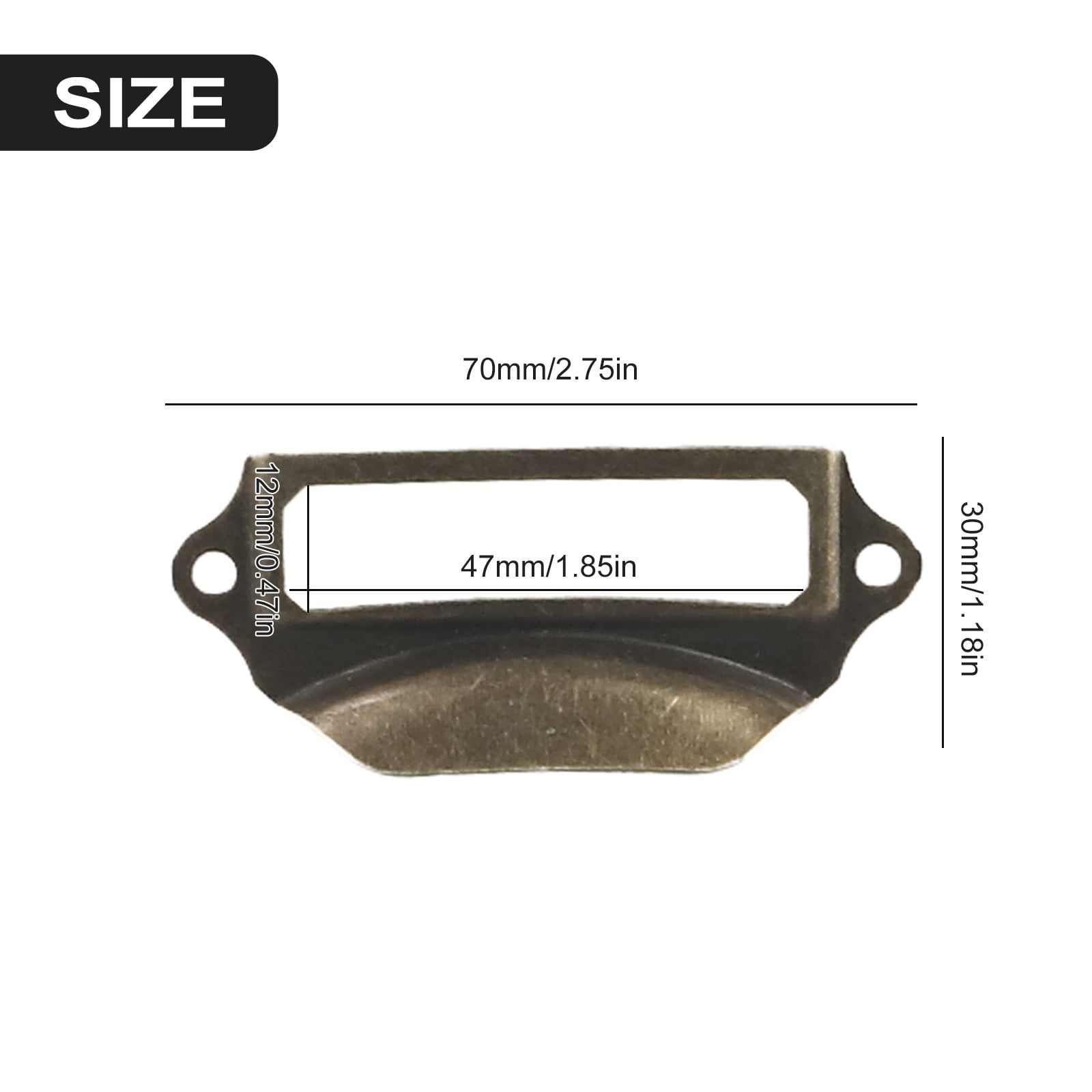 10 Retro Drawer Label Tag Pull Handle Jewelry Box Cabinet Frame File ...