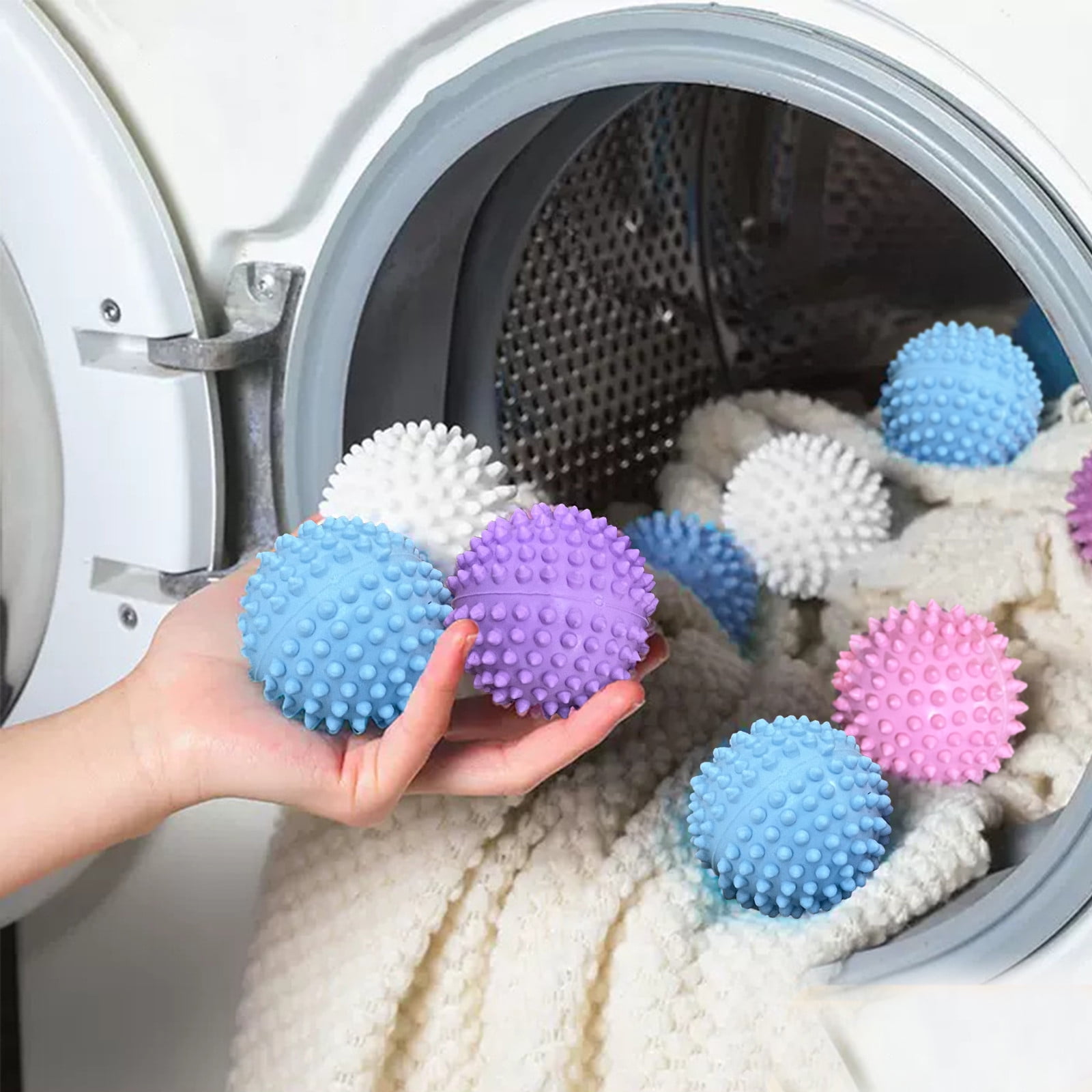 Under 10,Reusable Laundry Dryer Balls – Plastic Fabric Softener to ...