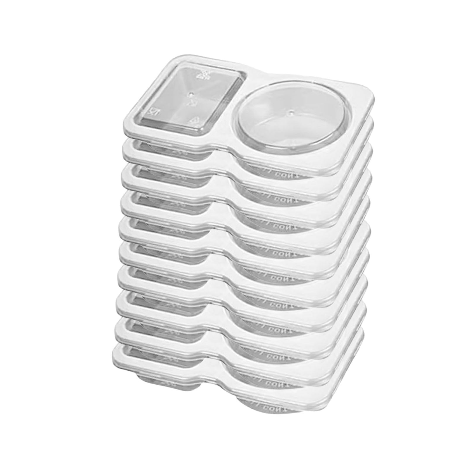 10 Reusable Snack Pack Containers with 2 Compartments Snack Pots with ...