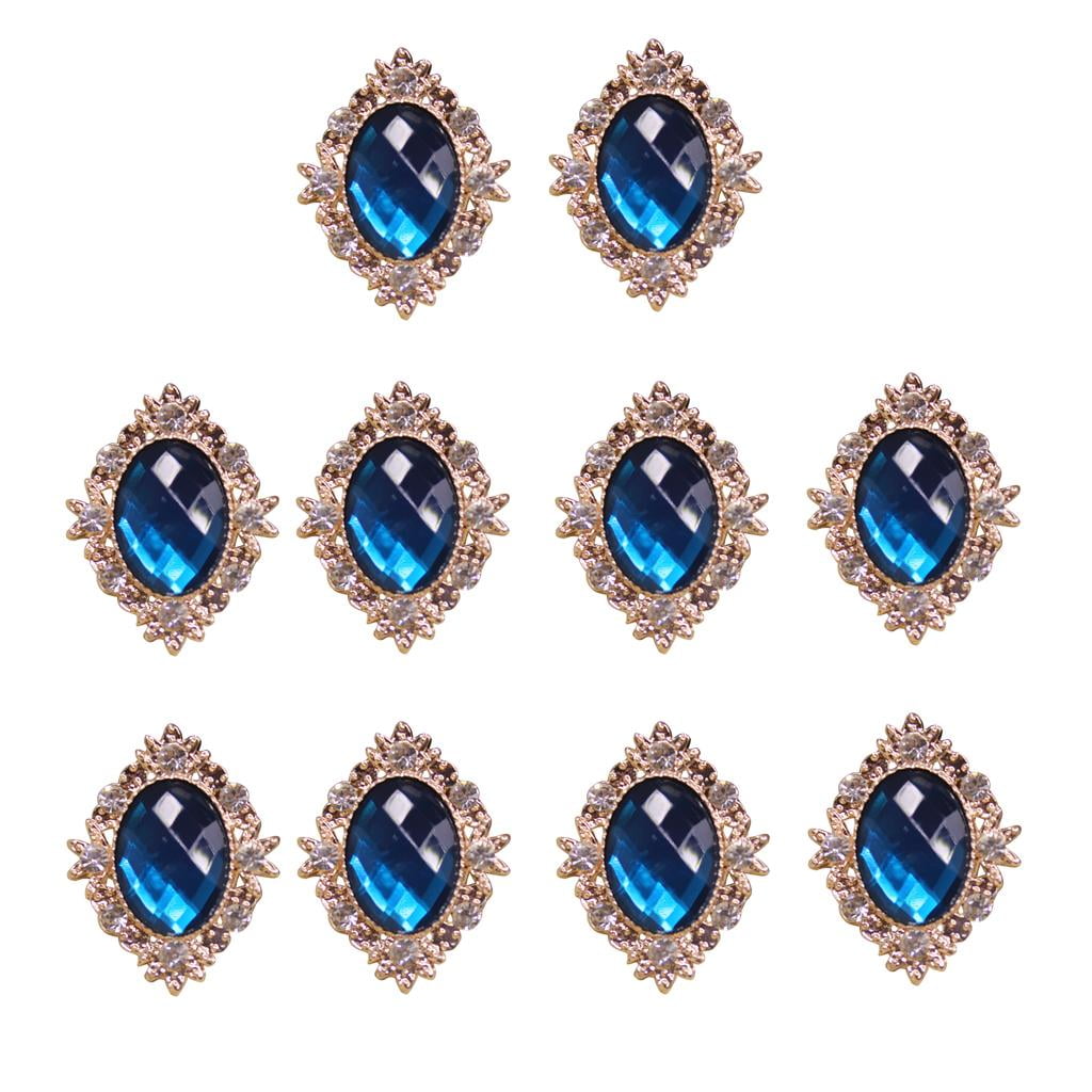 10 Rhines Cabochons Flat Back Embellishments Buttons for Wedding Phone ...