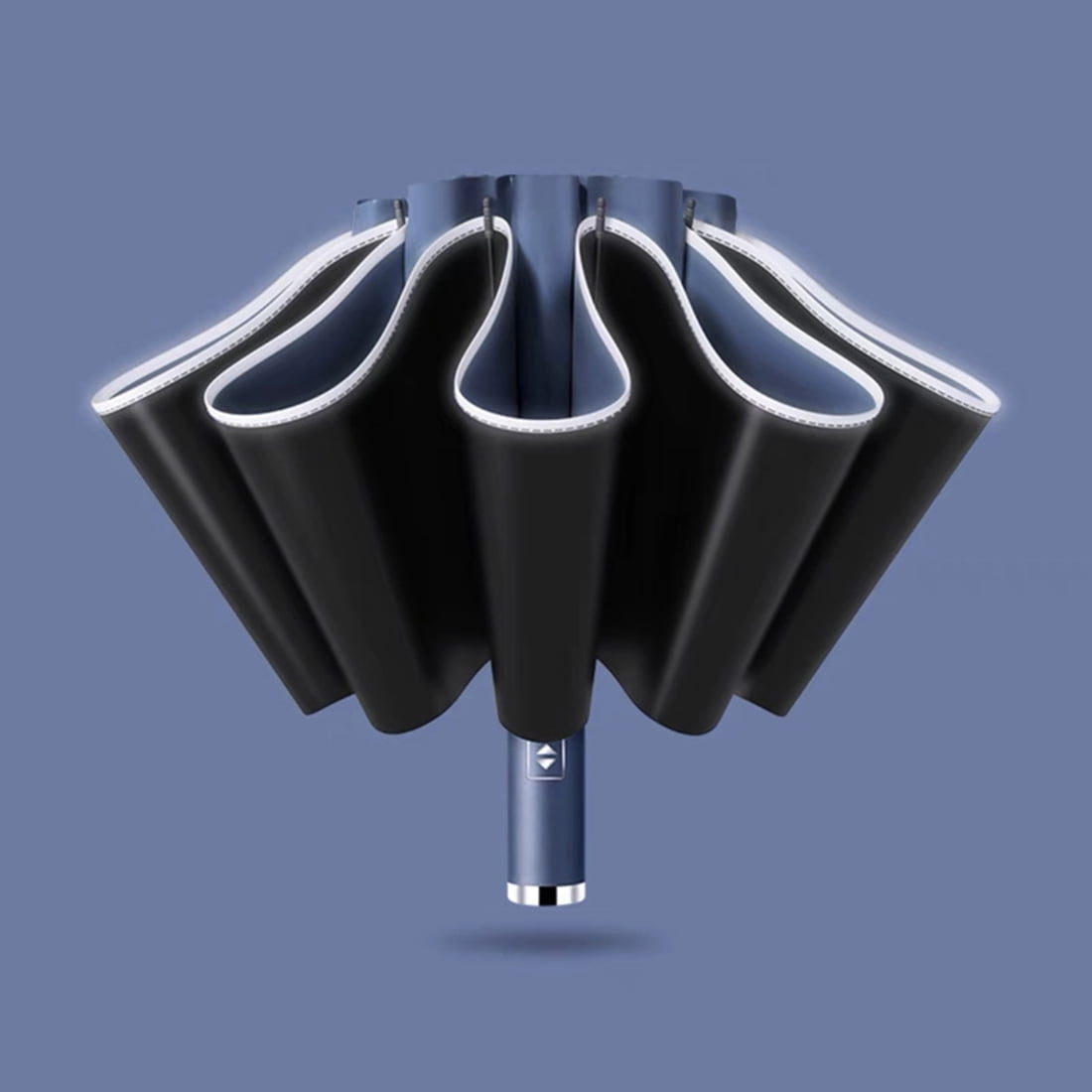 10-Rib Handheld Large UV Umbrella, Fully-Automatic with Reflective ...