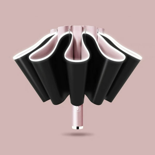 10-Rib Automatic UV Umbrella, Reflective Stripe, Large Inverted Parasol ...