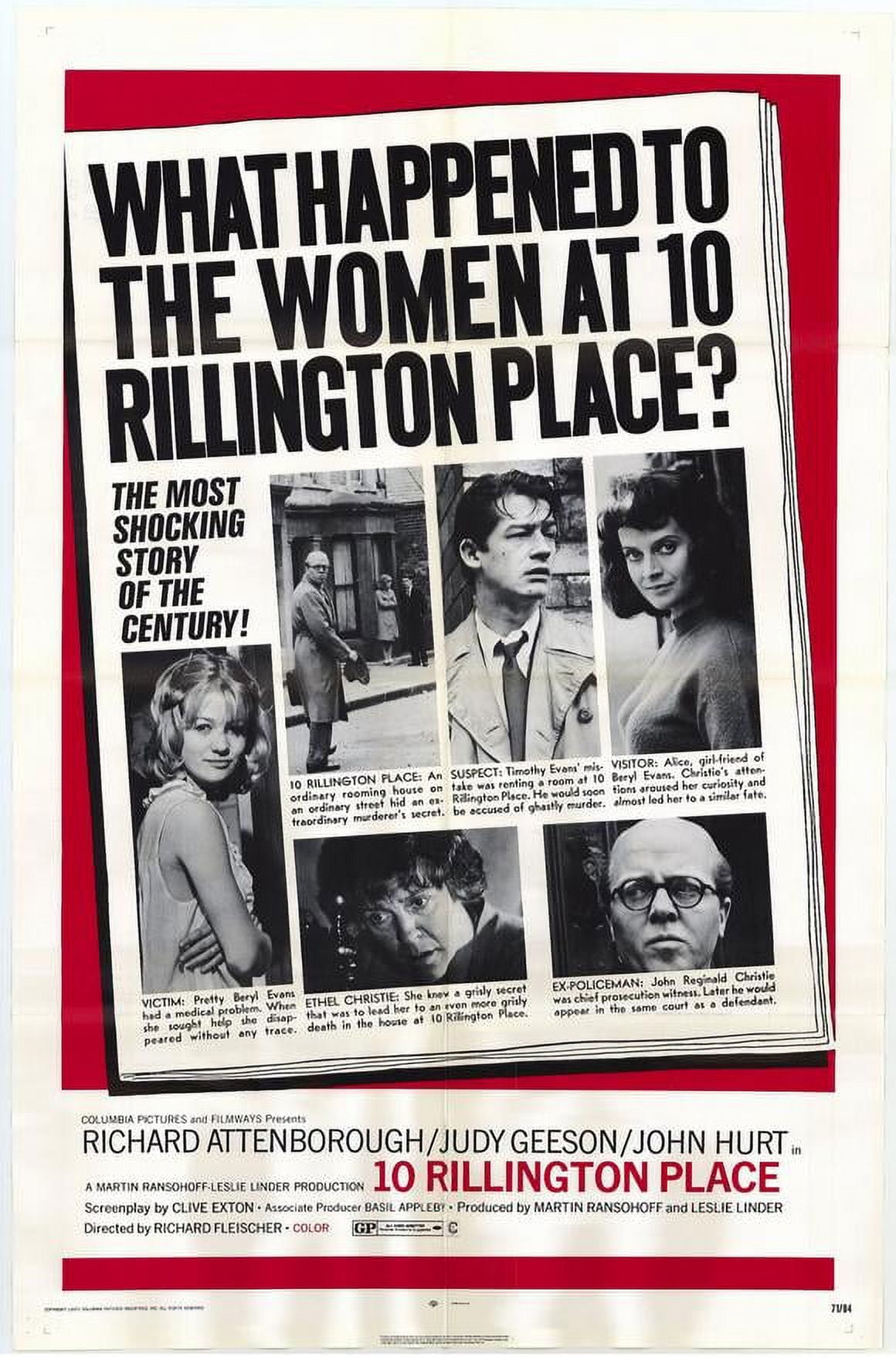 10 Rillington Place - movie POSTER (Style A) (27" x 40") (1971 ...