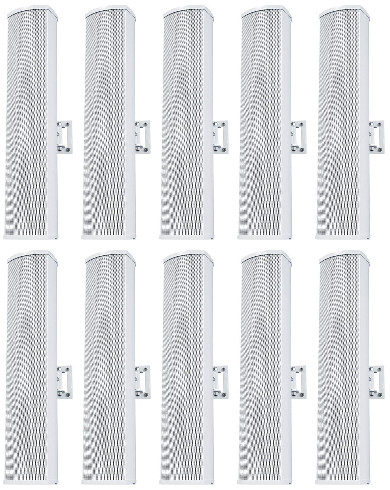 10) Rockville WET ARRAY 4 White Line Array Speakers For church/School ...