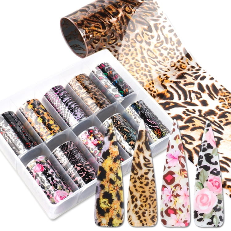 10 Roll 100x4cm Nail Foils Butterfly Series Nail Art Transfer Foil ...