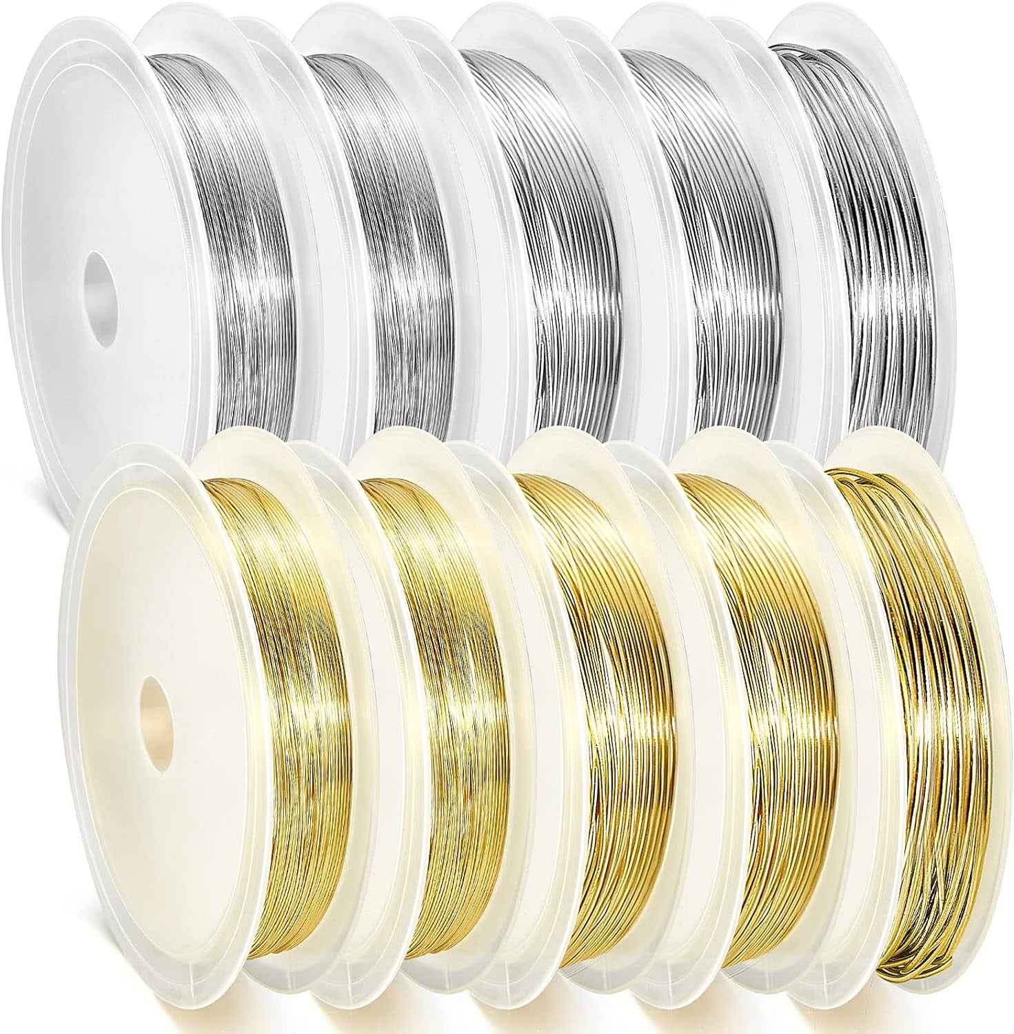10 Roll 230ft Jewelry Wire for Making 18, 20, 22, 24, 26 Gauge Craft ...
