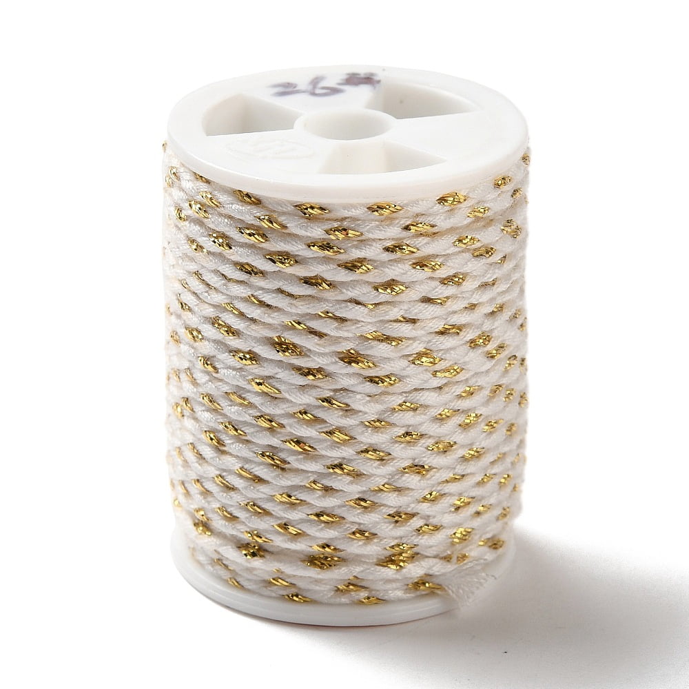 10 Roll 4-Ply Polycotton Cord Metallic Cord Handmade Macrame Cotton ...