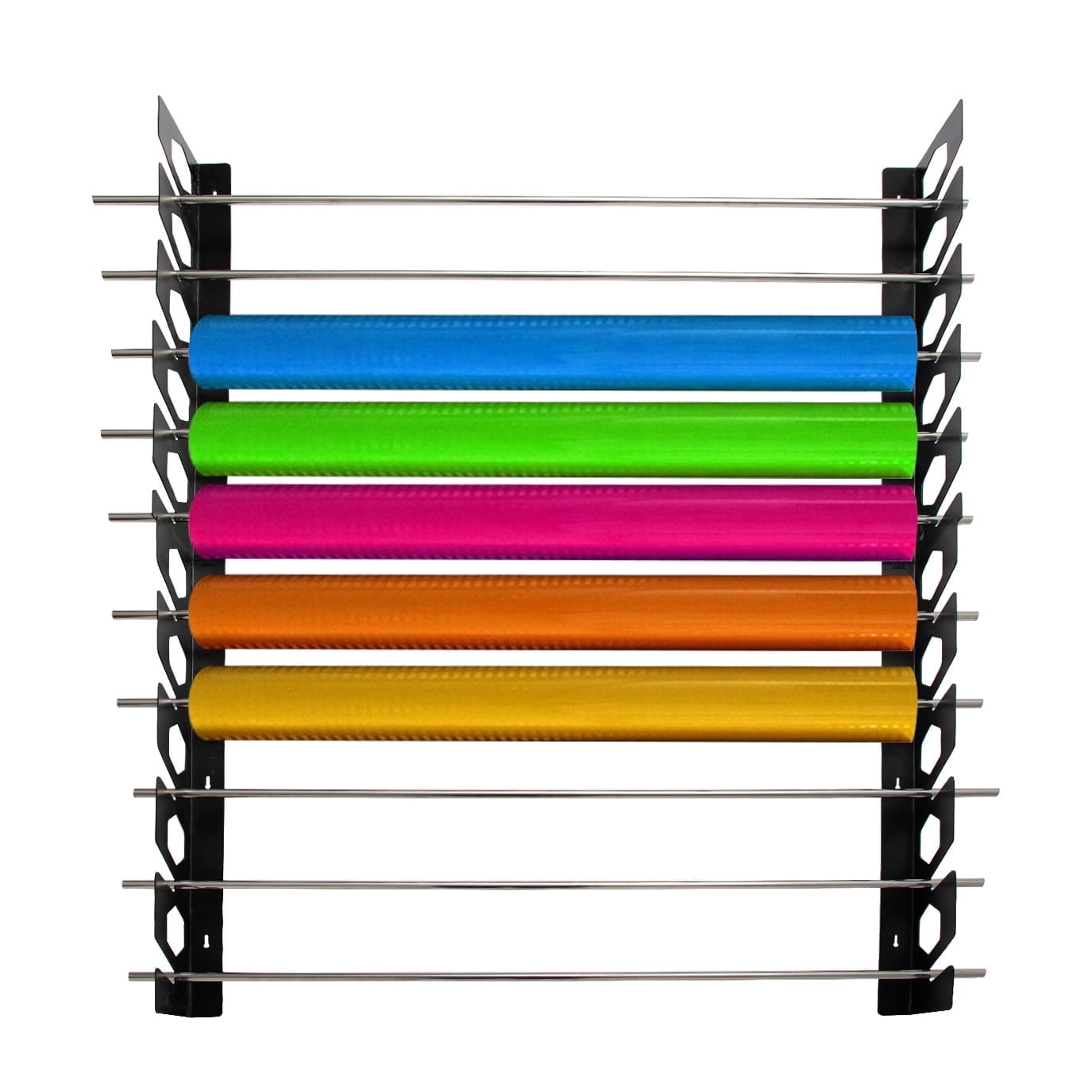 10 Roll Black Wall Mount Storage System Rack for Car Vinyl & Tint ...