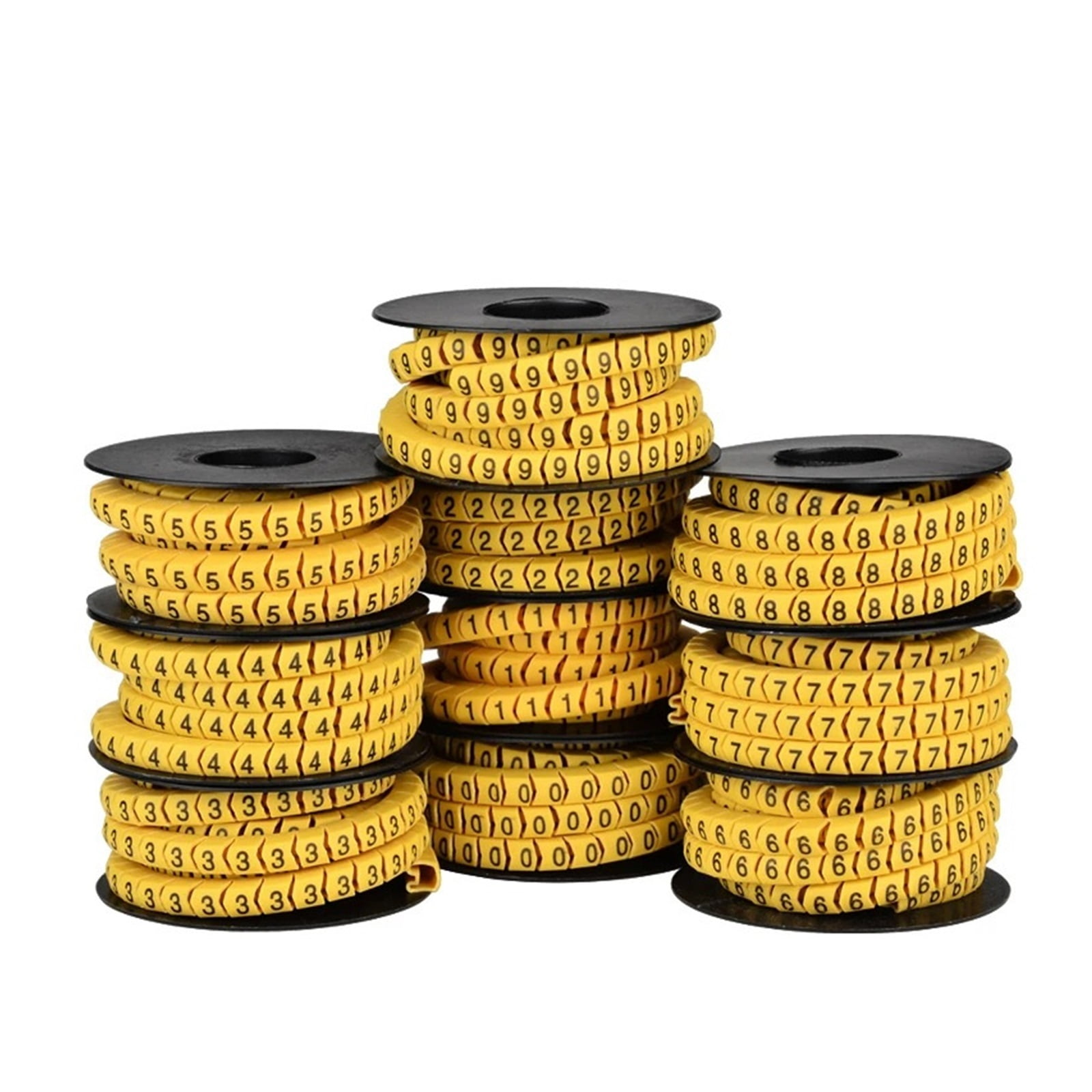 10 Roll Cable Markers Number Tube EC 1 2.5 4 6 Square 0 to 9 Mark Wire ...