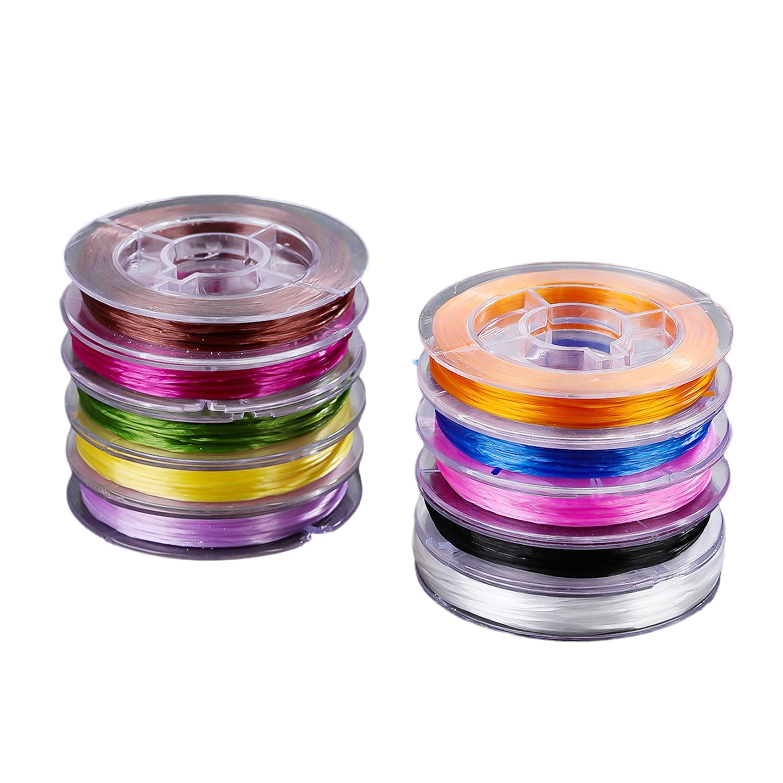 10-Roll Vibrant Elastic Beading Thread for Jewelry Making, Flexible ...