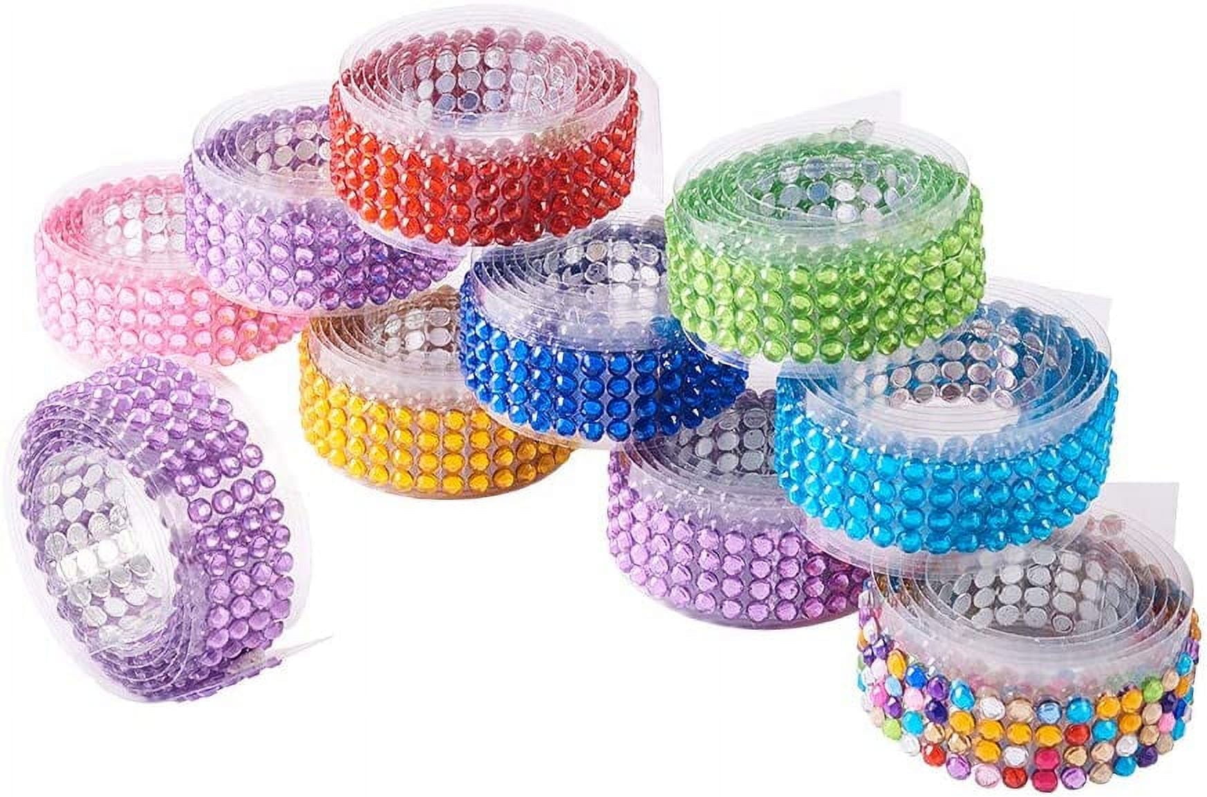 10 Rolls 0.5" Wide Rhinestone Stickers Self-Adhesive Bling Craft Jewels ...