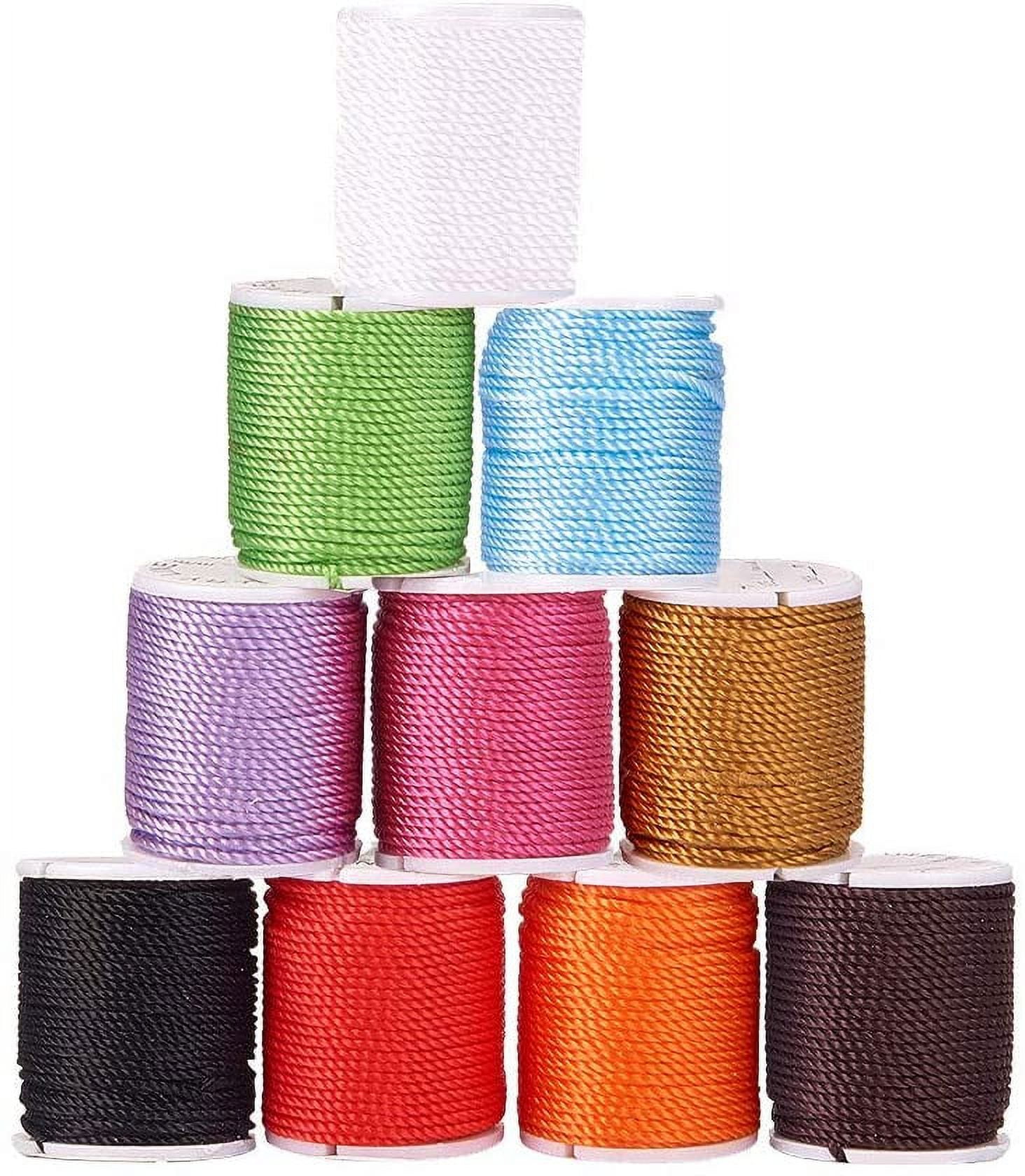 10 Rolls 100 Yards 1mm Twisted Cord Rope Craft Nylon Rope 1mm ...