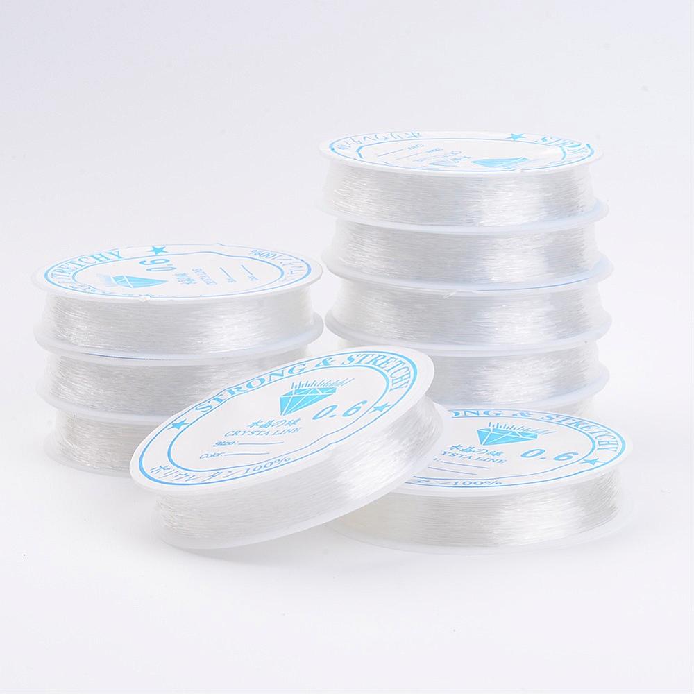10 Rolls 115 Yards Clear Elastic Thread 0.6mm Stretch String Cord ...