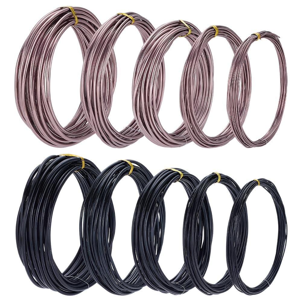10 Rolls 16.4Feet/Roll Aluminum Bonsai Training Wire 5 Sizes (1mm-3mm ...