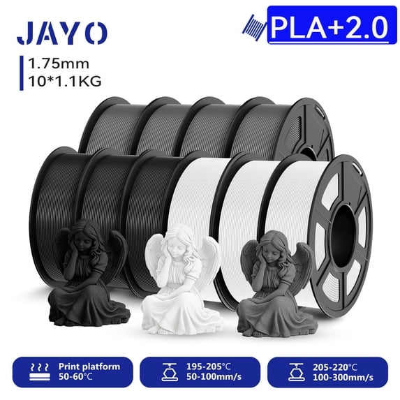 10 Rolls 3D PETG/PLA/PLA PLUS Printer Filament 1.75mm 100% No Bubble ...