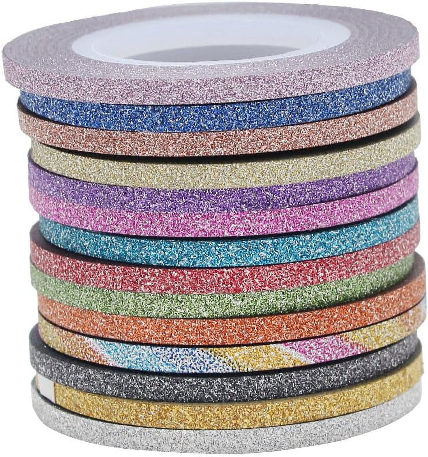 10 Rolls Color Glitter Nail Art Striping Foils Shining Tape Line Gold ...