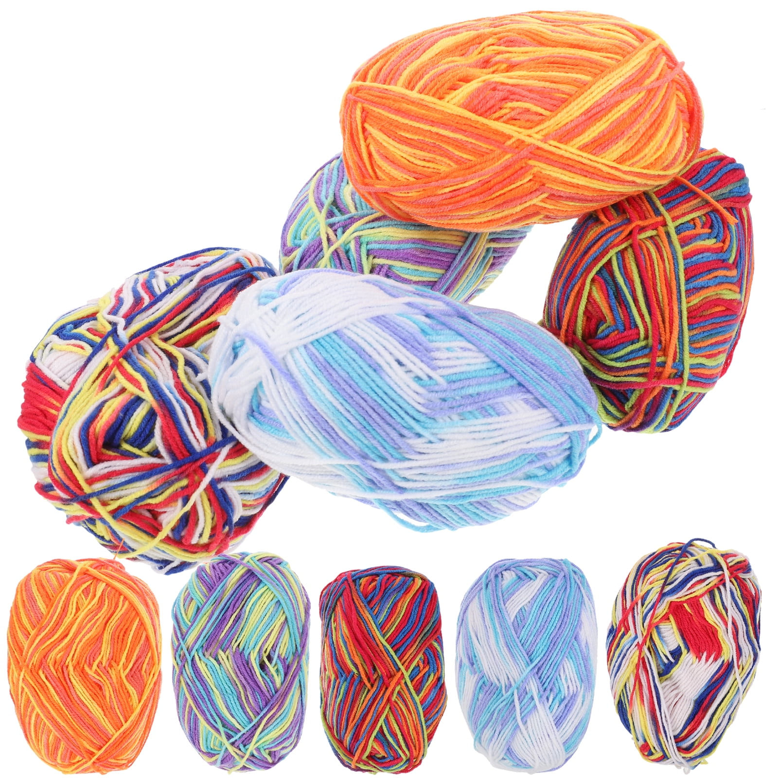10 Rolls Crochet Yarn Cotton Knitting Yarn Assorted Color Yarn for ...