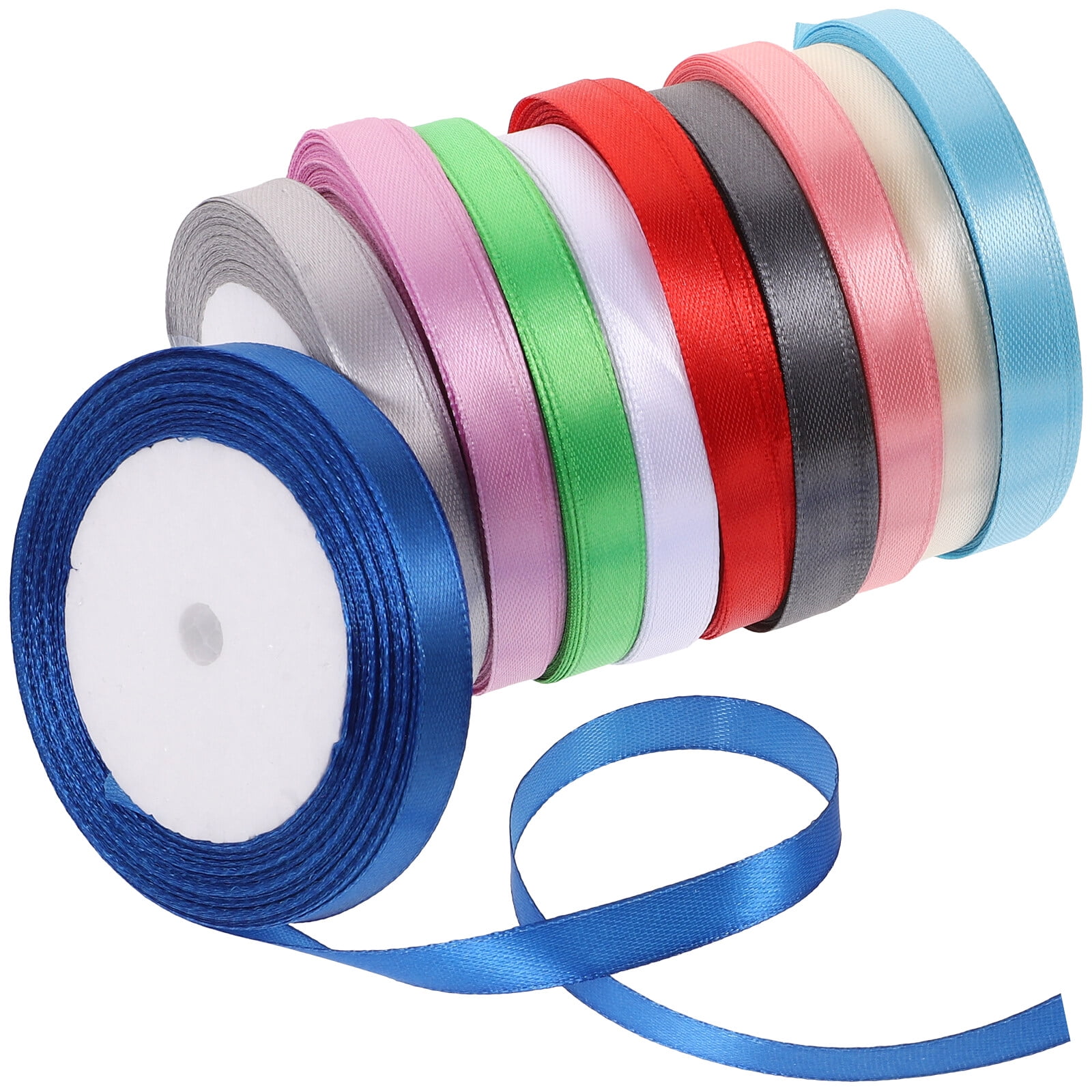 OUNONA 10 Rolls Long p Ribbons for Crafting Assorted Color for Parties ...