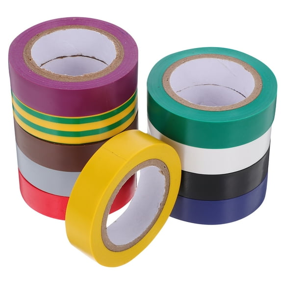 10 Rolls Electrical Insulation Tape Industrial Electrical Tape Colored ...
