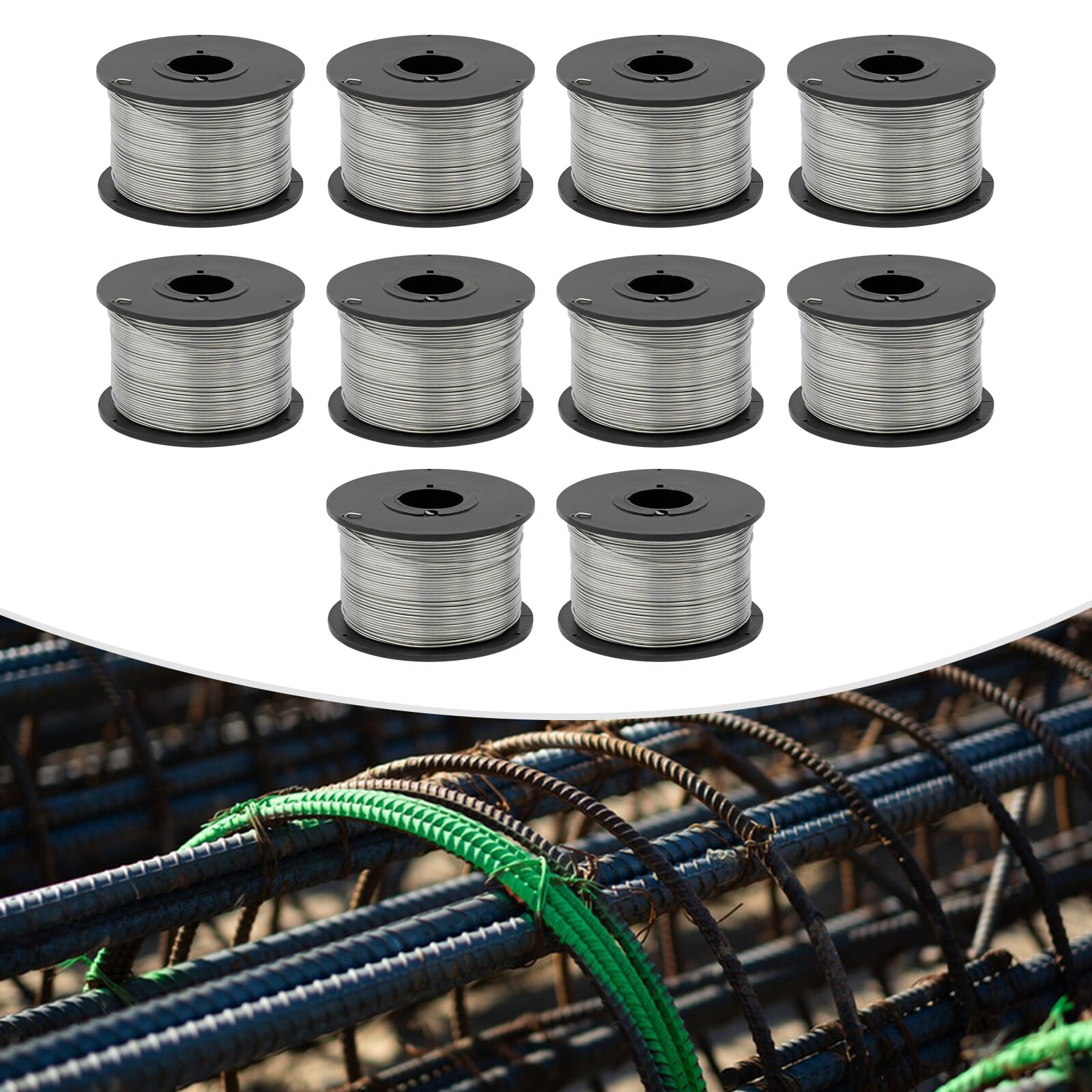 10 Rolls Galvanised Iron Wires Diameter 360.89 Ft Galvanized Cable Wire ...