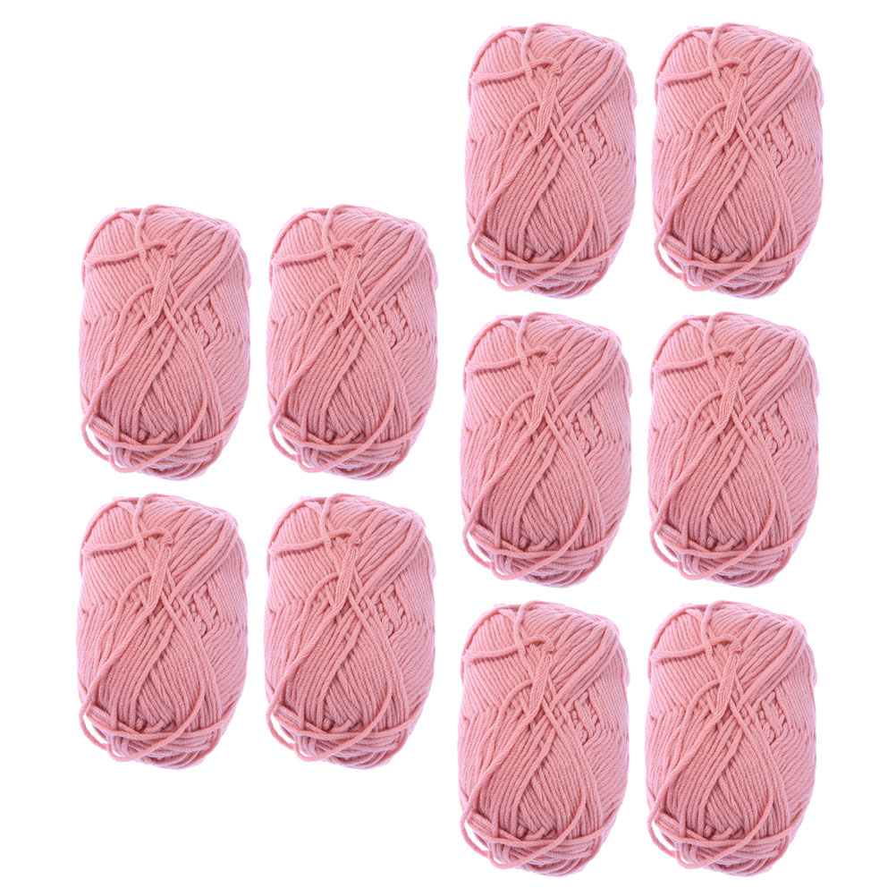 10 Rolls Milk Cotton Yarn Crochet Needles Gradient Hand Knitting ...