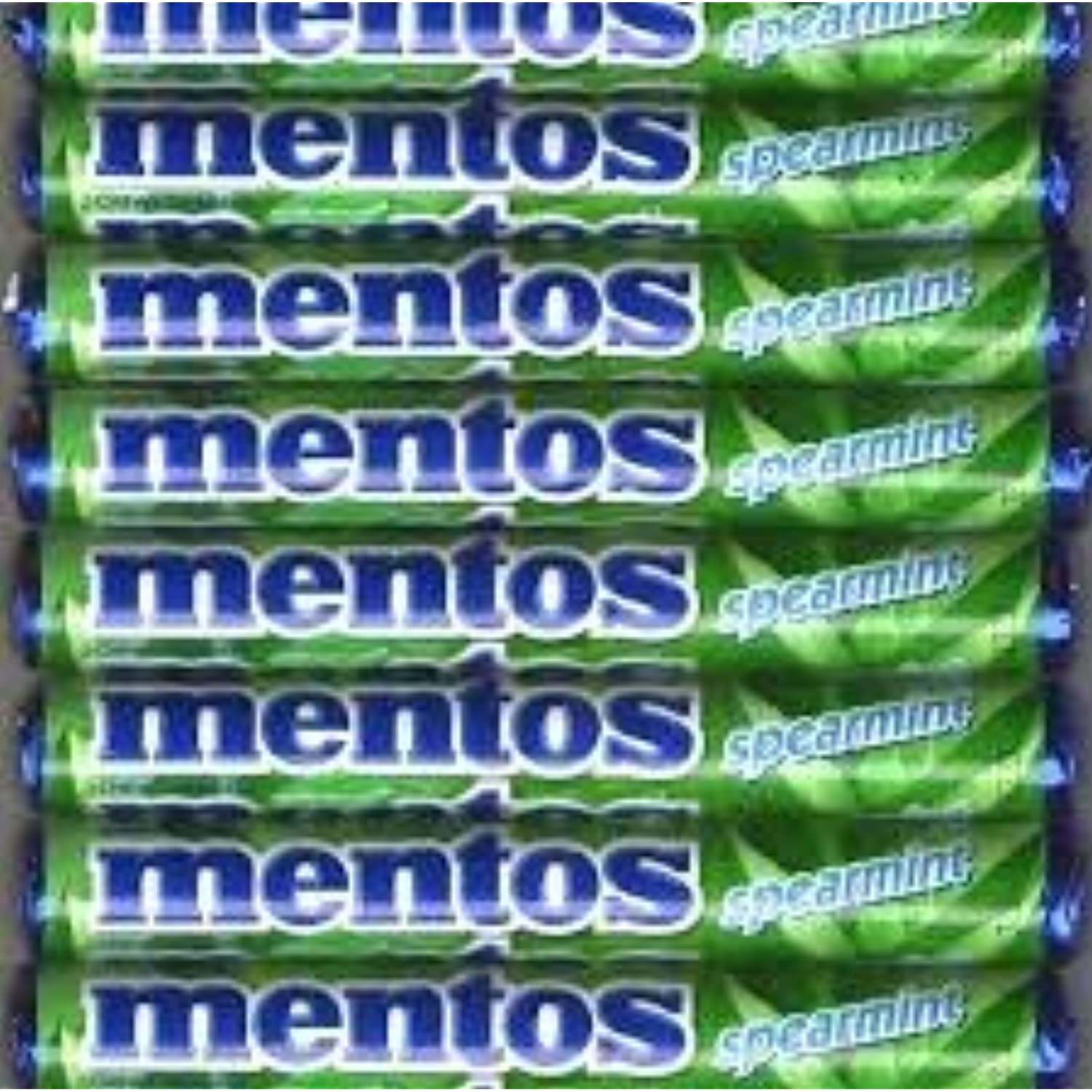 Mentos Brand Spearmint Flavor Chewy Mint Candy, 10 Rolls, Travel Size ...