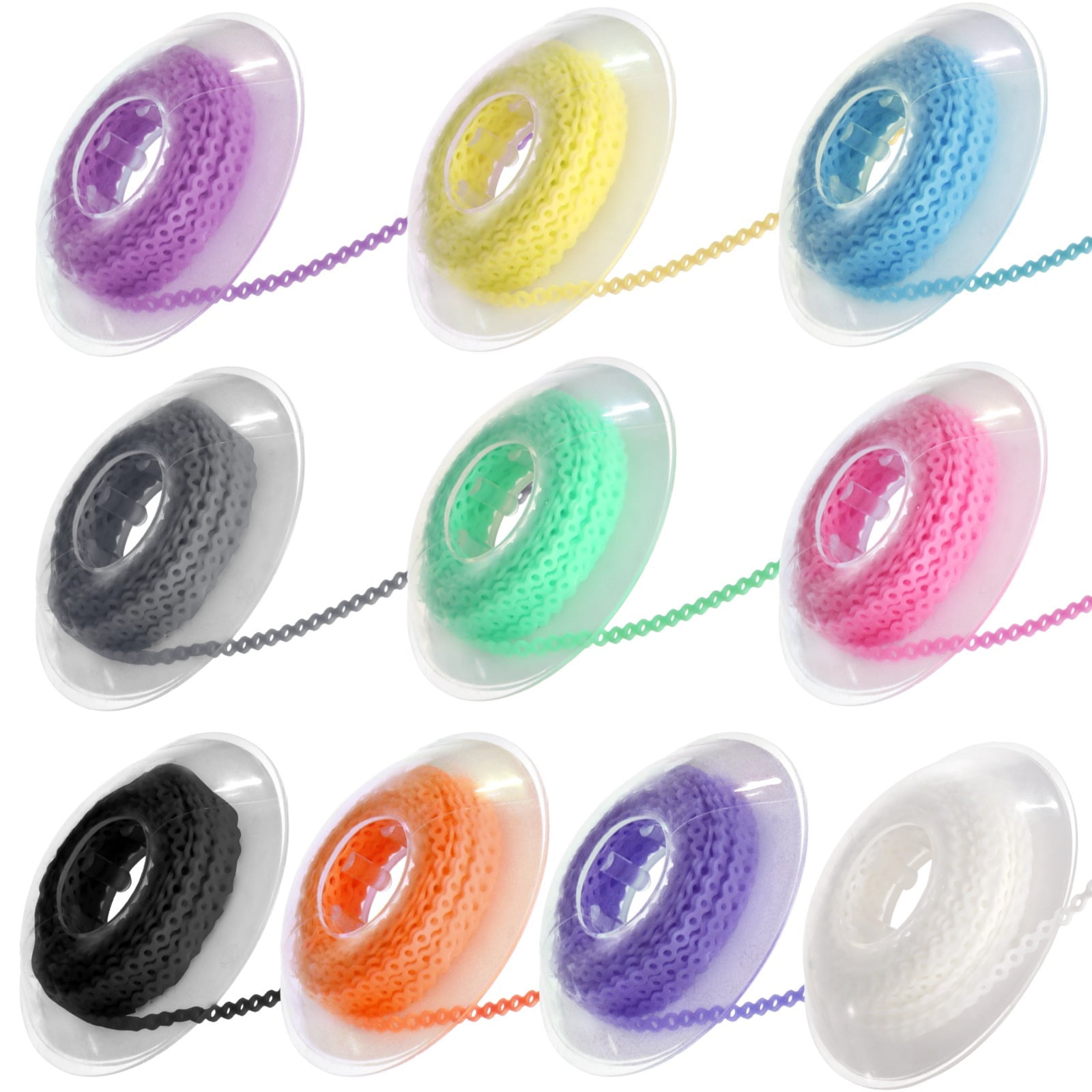 10 Rolls Orthodontic Tooth Braces Chains, Orthodontic Rubber Chains ...