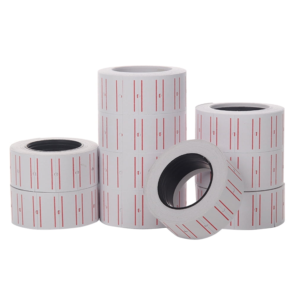 10 Rolls Price Tag Sticker Adhesive Code Paper Supermarket Price Tag ...