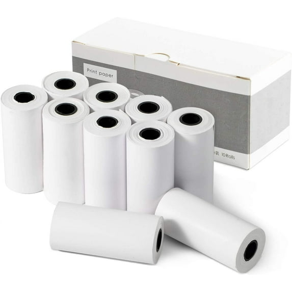 10 Rolls Print Paper Roll Refill Works with Instant Camera, Fit for ...