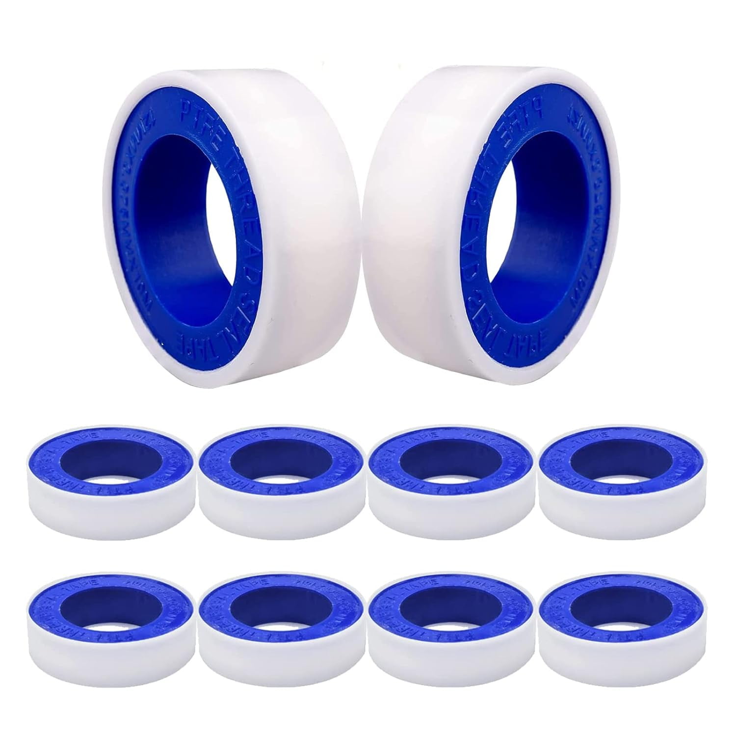 10 Rolls Teflon Tape, 12mmx10m PTFE Pipe Sealant Seal Tape Industrial ...