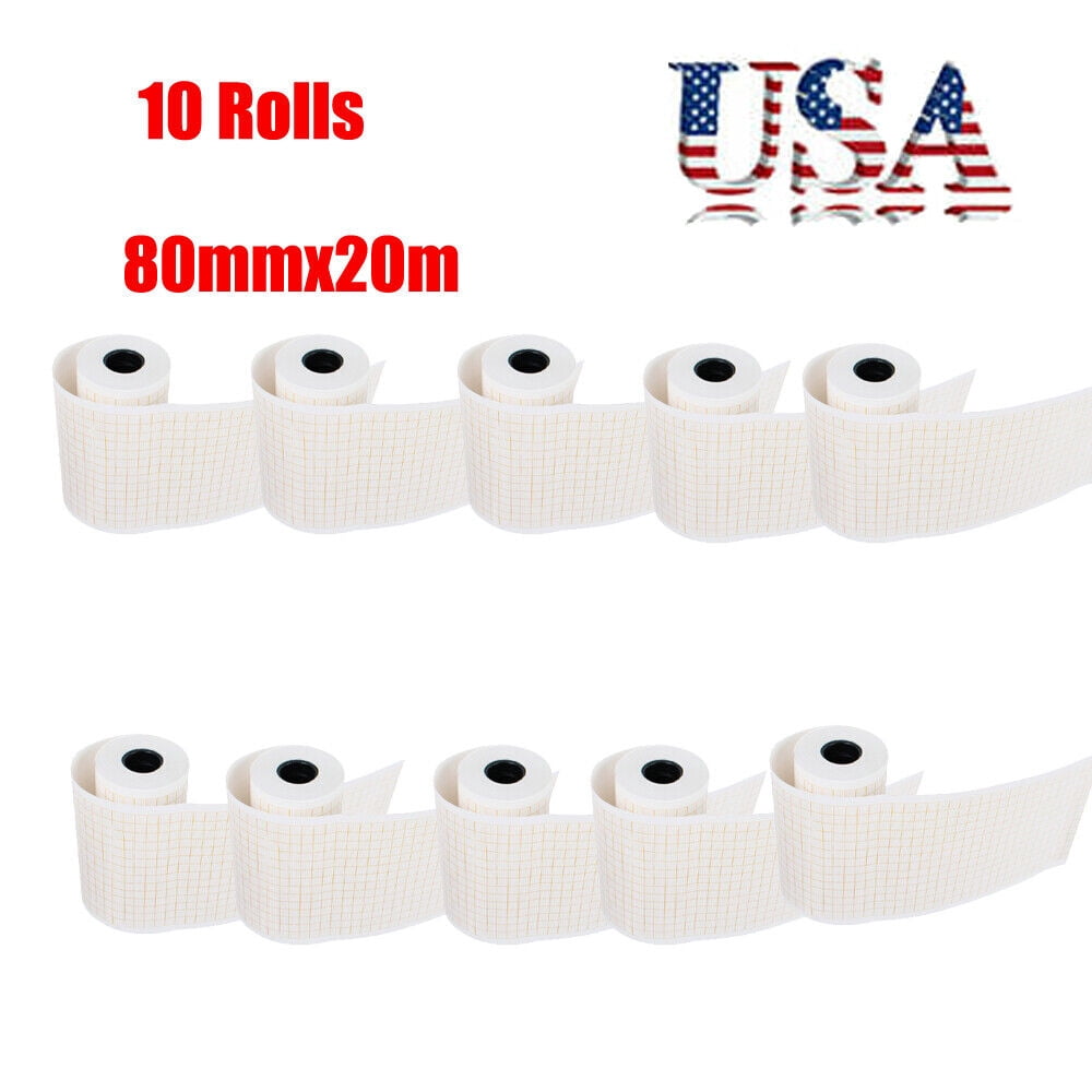 10 Rolls Thermal Printer Printing Paper for 3 Channel ECG Machine ...