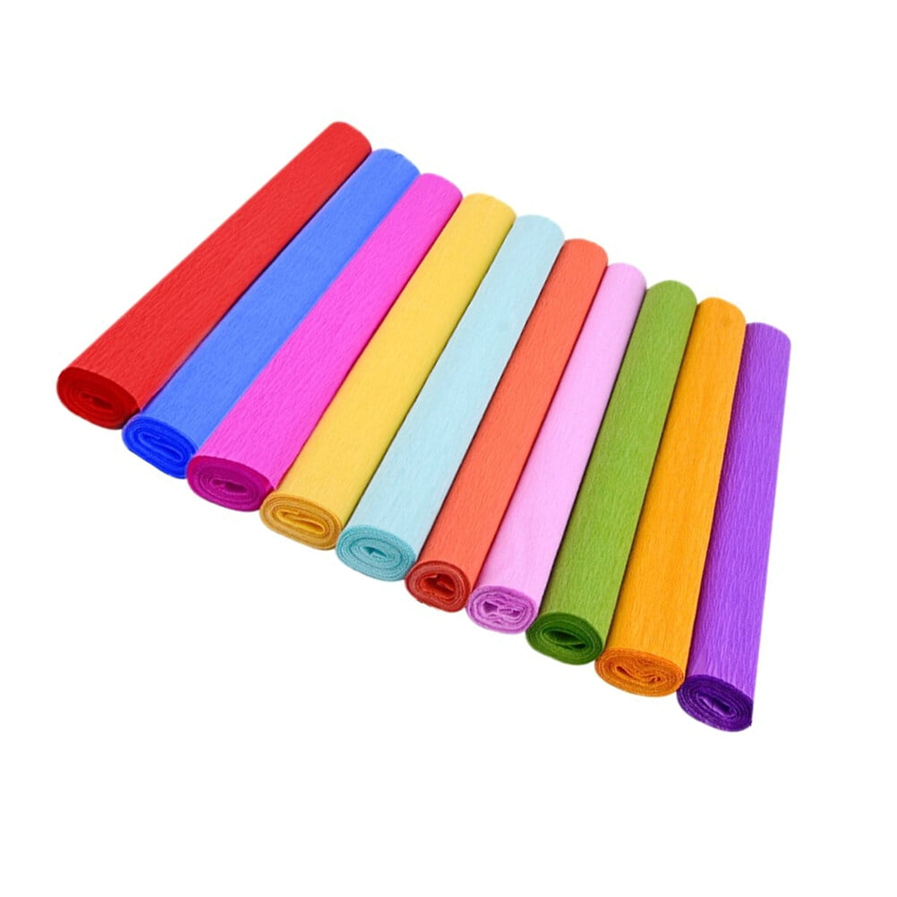 KALLORY Assorted Color Crepe Paper for Craft and Decoration Made of ...