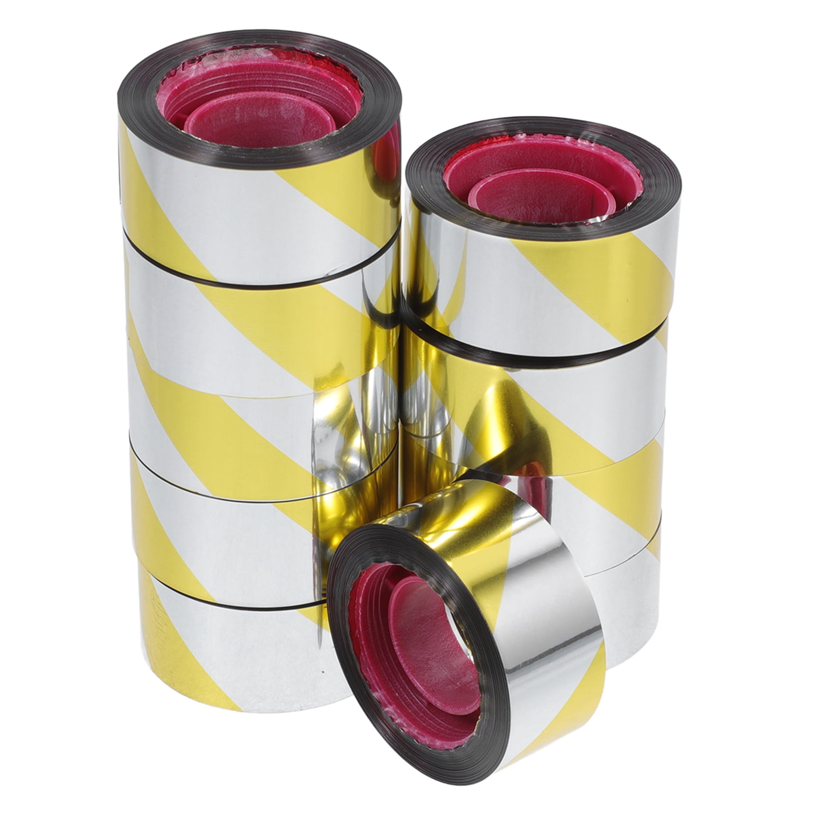 10 Rolls Yellow White Hazard Warning Stripes Barricade Tape Non-Adhesive Caution Tape Safety ...