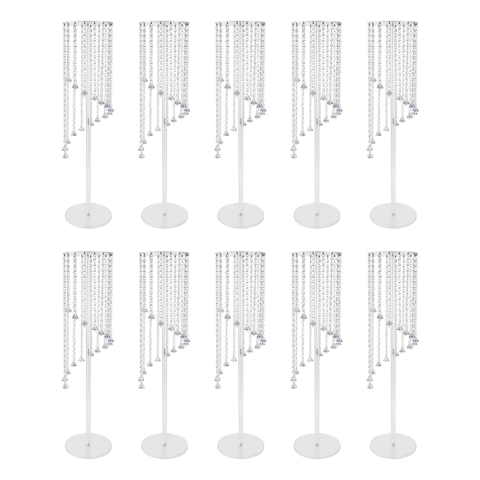 10*Round Crystal Flower Stand 80cm Acrylic Clear Tall Flower Stand ...