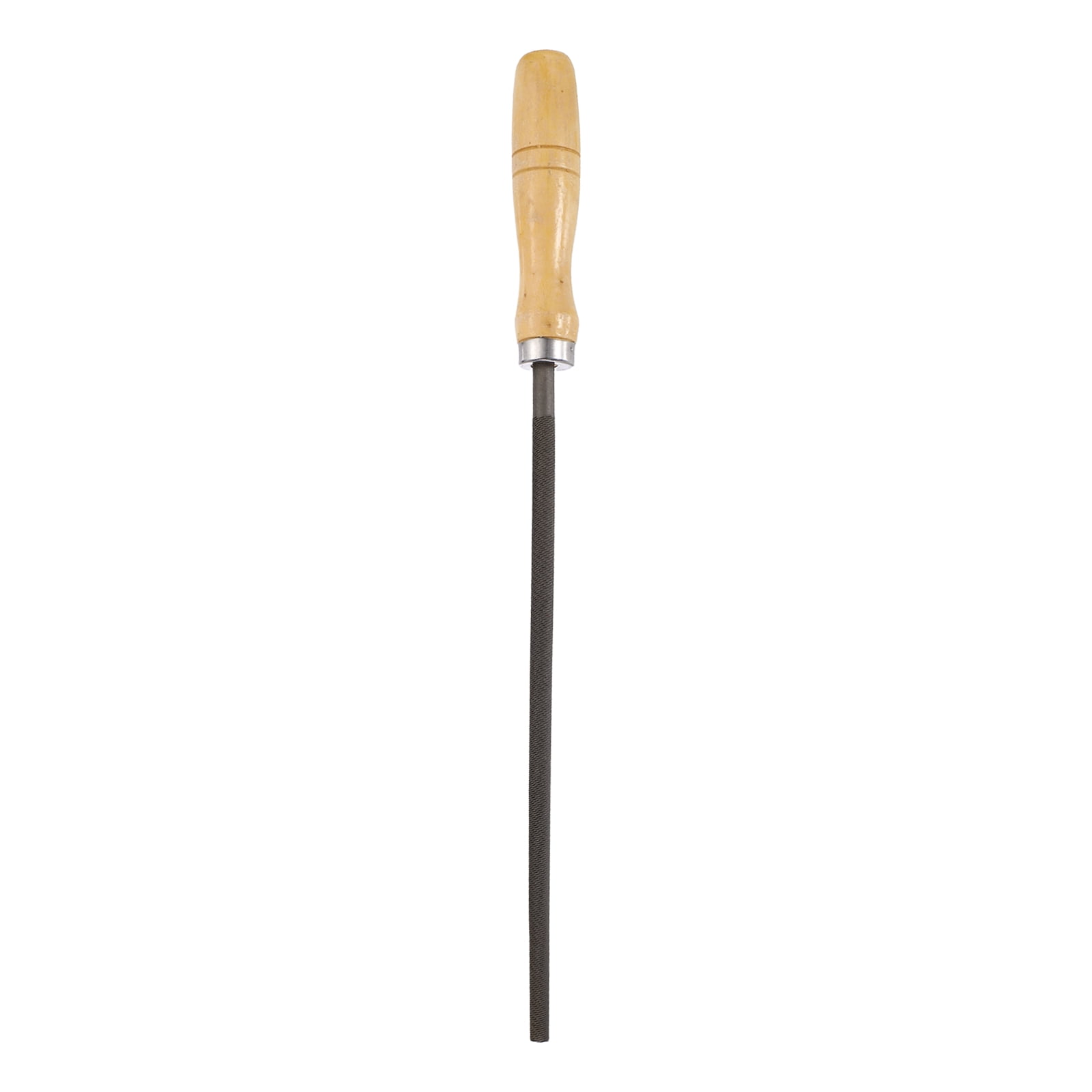 10" Round Fine Cut File Fine Metal File with Wood Handle, Grey/Yellow ...