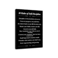 10 Rules Of Self Discipline 18"l X 24"w Canvas Art Print Wall Decor ...