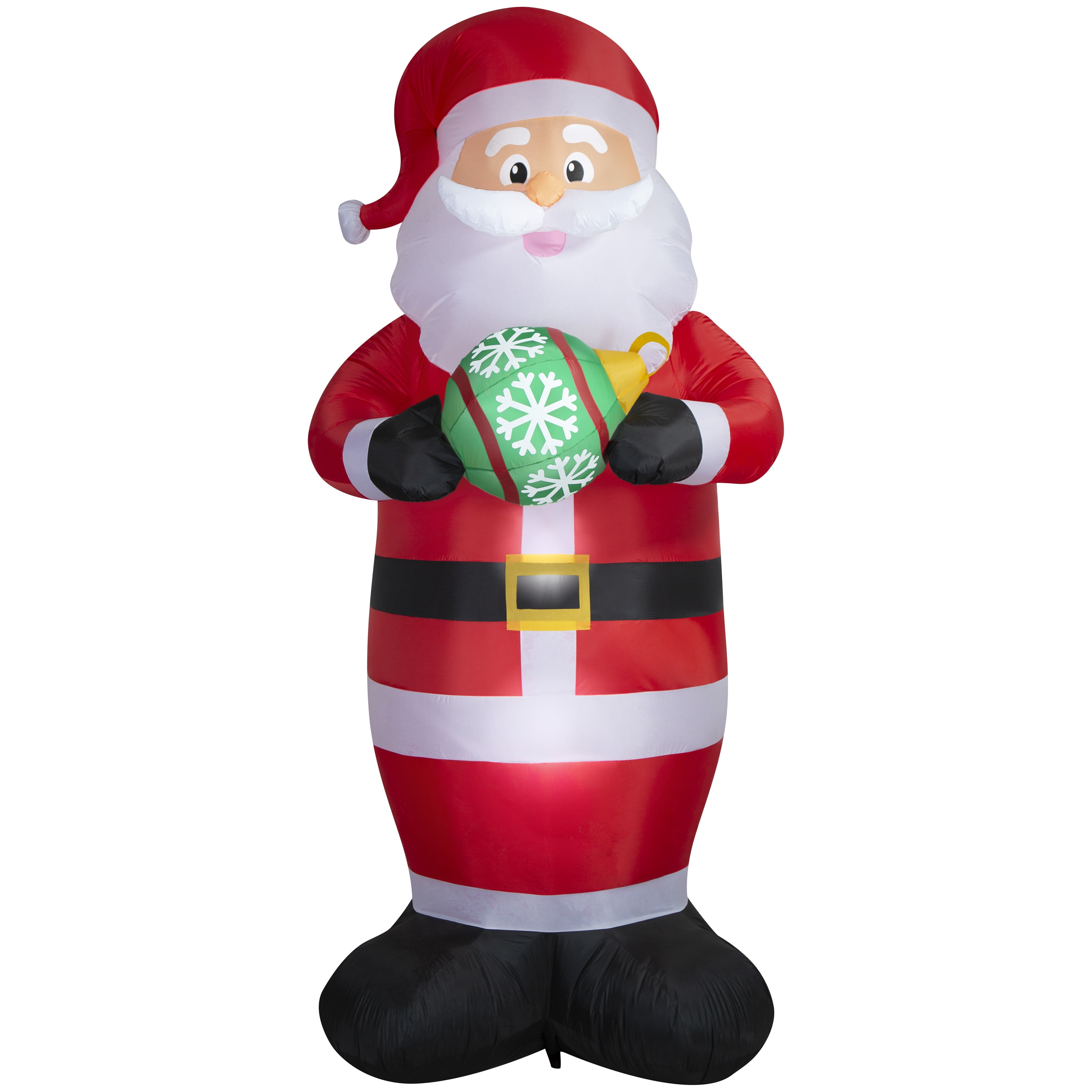10 ft Santa Holding Ornament Christmas Airblown Yard Inflatable ...