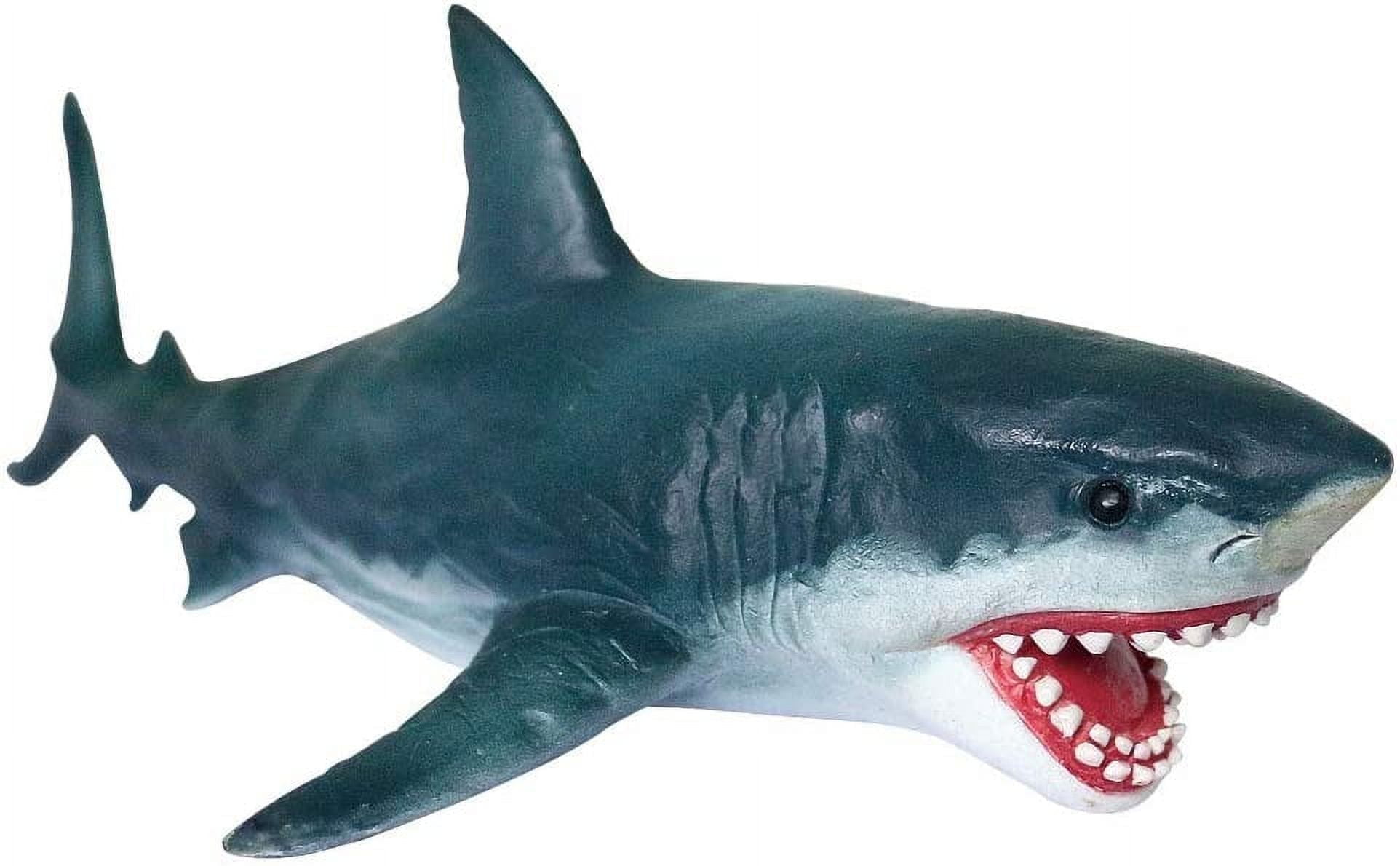 10"Sea Animal Great White Shark Action Figure Megalodon Shark Model Toy ...