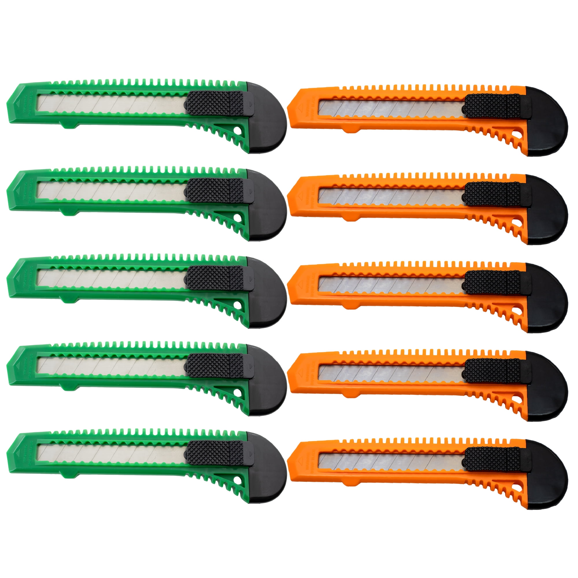 10 Safety Box Cutter Utility Knife Retractable Snap off Razor Blade ...