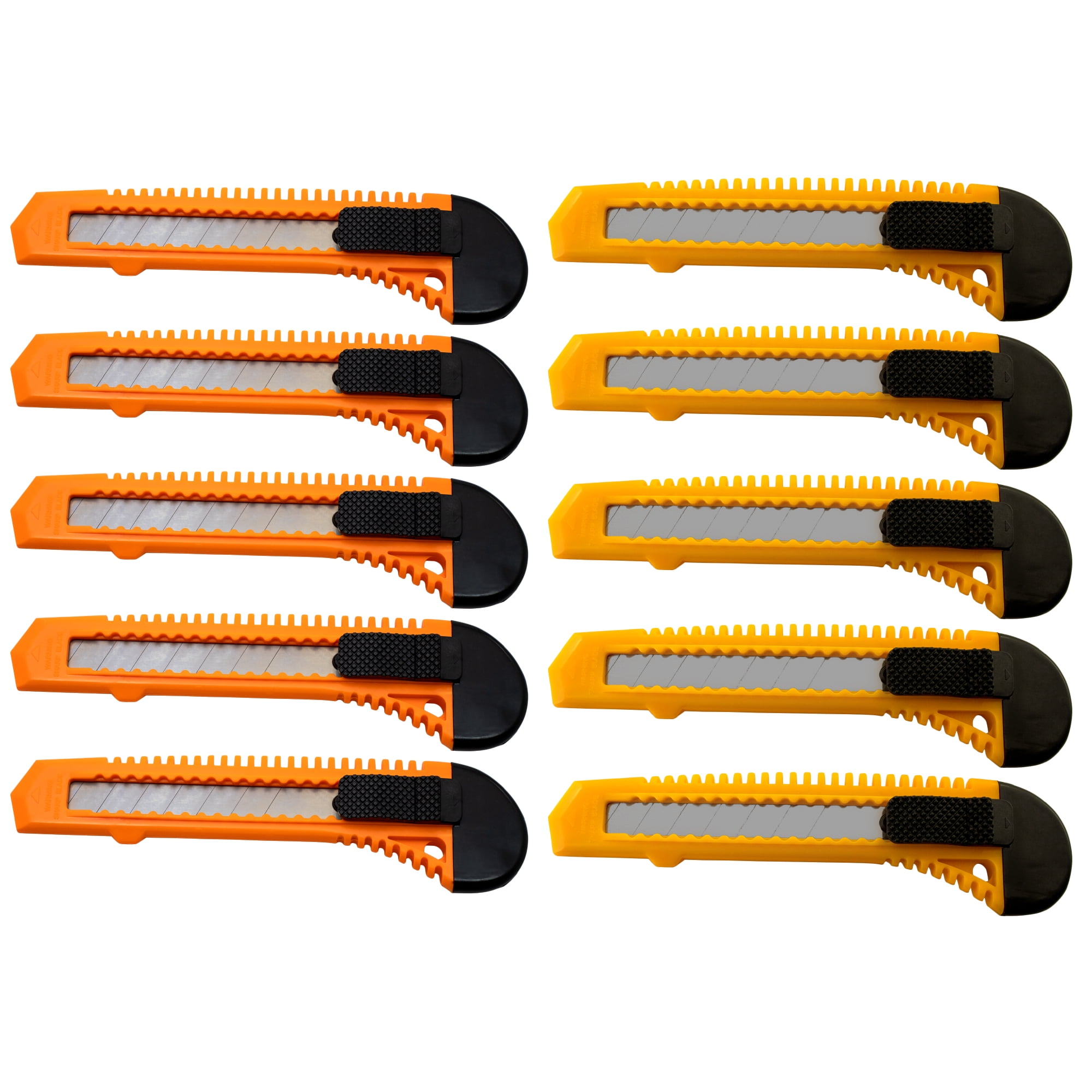 10 Safety Box Cutter Utility Knife Retractable Snap off Razor Blade ...