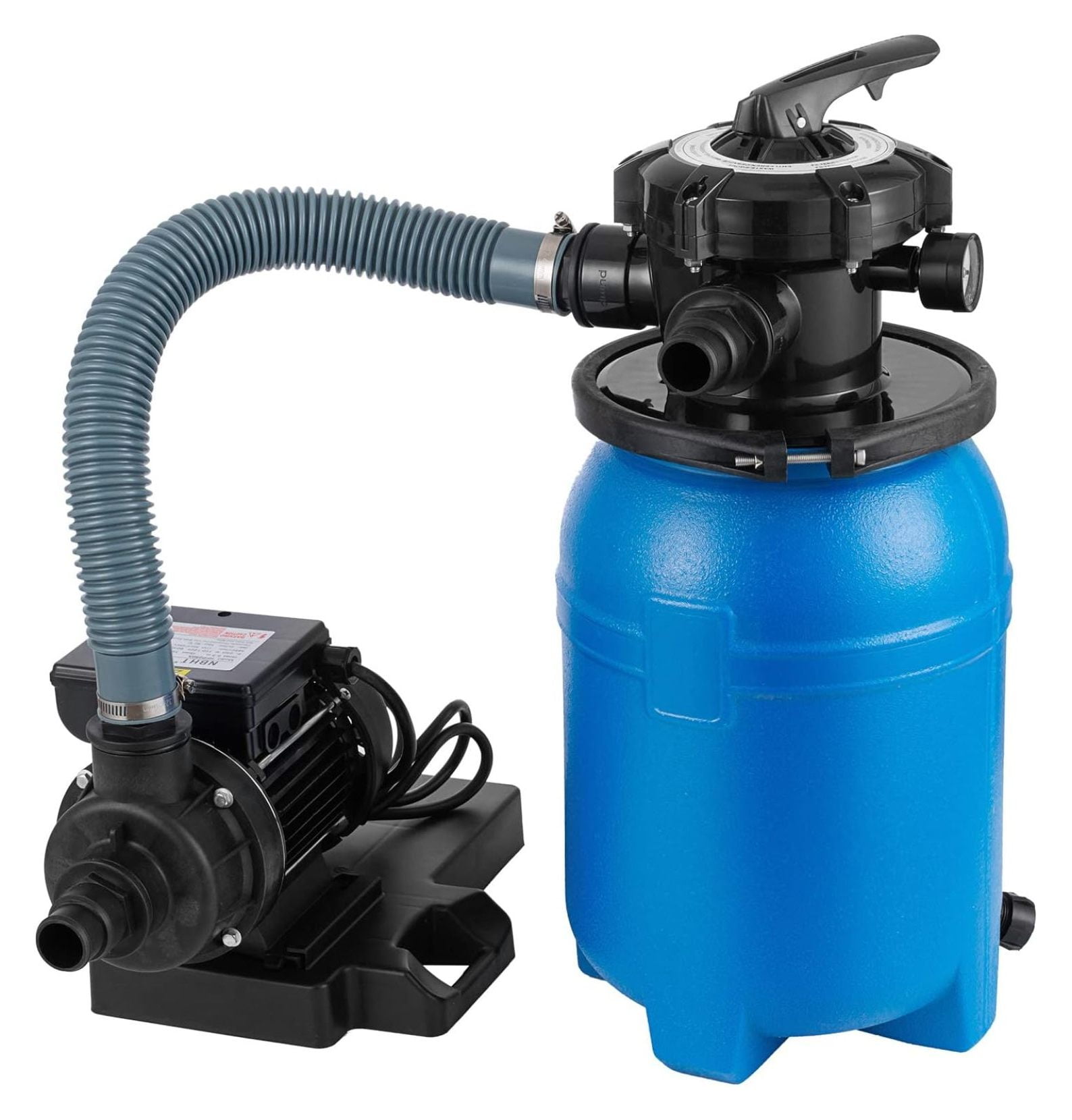 10'' Sand Pool Filter System 10000 Gallon Sand Filter with 1/3 Above ...