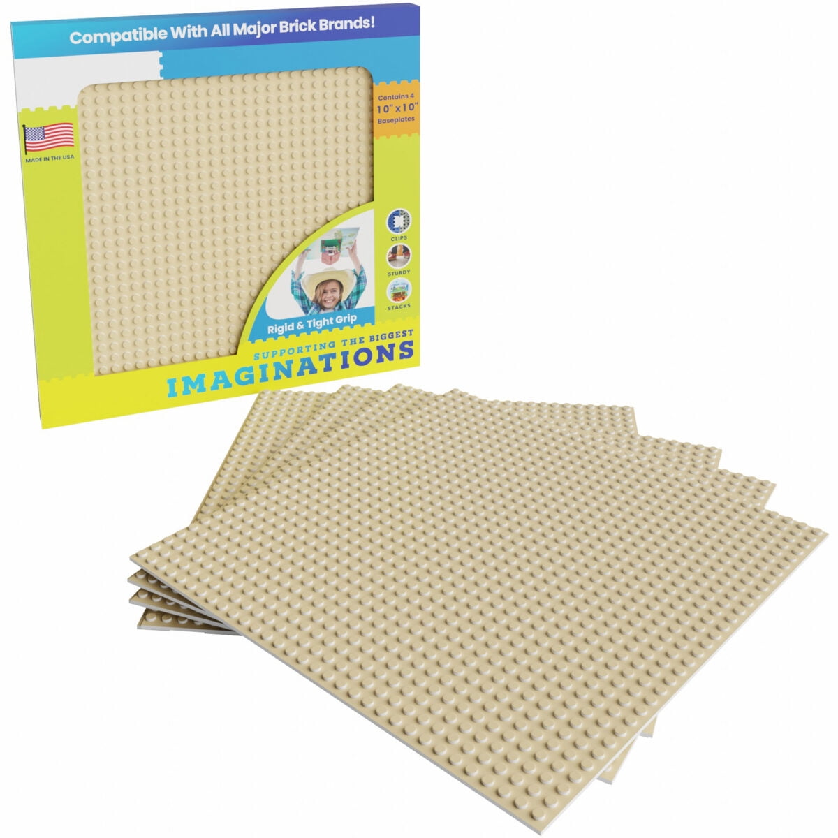 10" Sand Tan Baseplate (4Pack) - Walmart.com