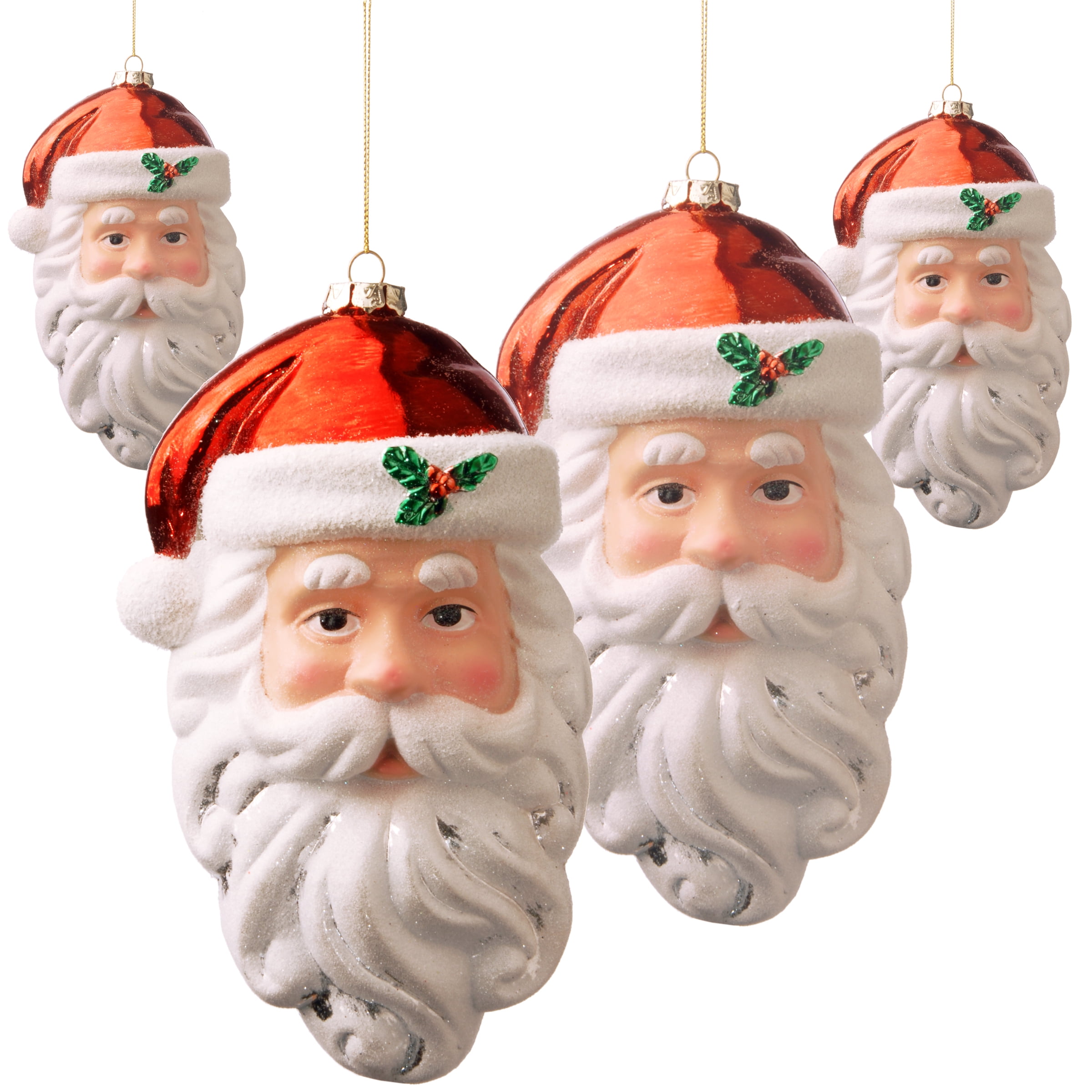 10" Santa Ornament Set - Walmart.com