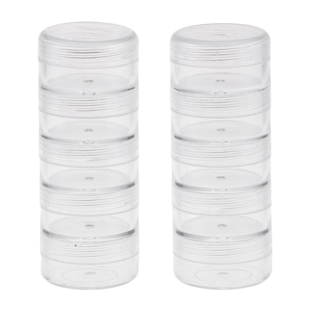 10 Screw Thread Small Round Container Travel Portable Container Box ...