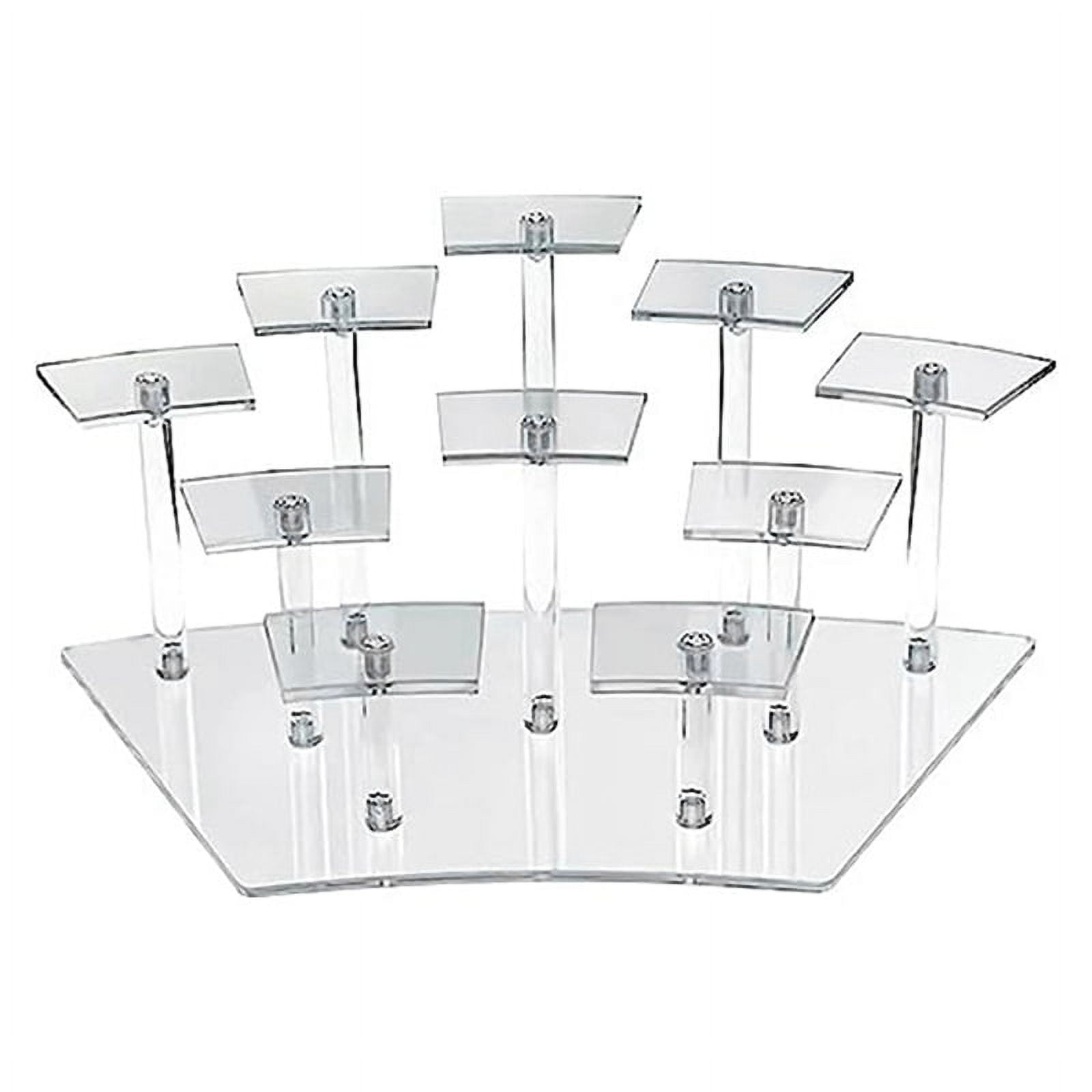 10 Seats Transparent Acrylic Display Shelf Stands,Desktop Tiered Riser ...